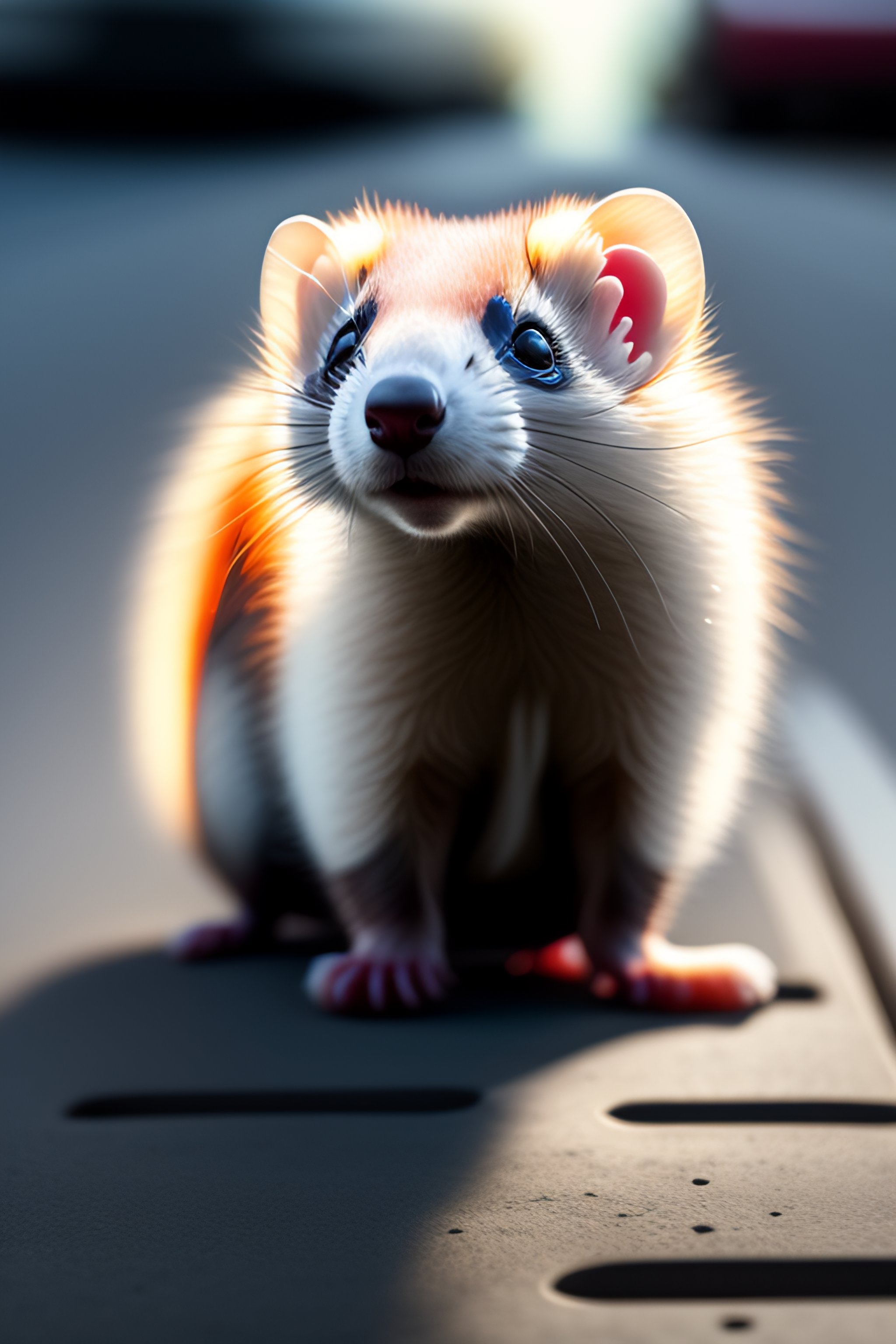 Lexica - Depressed ferret in the street