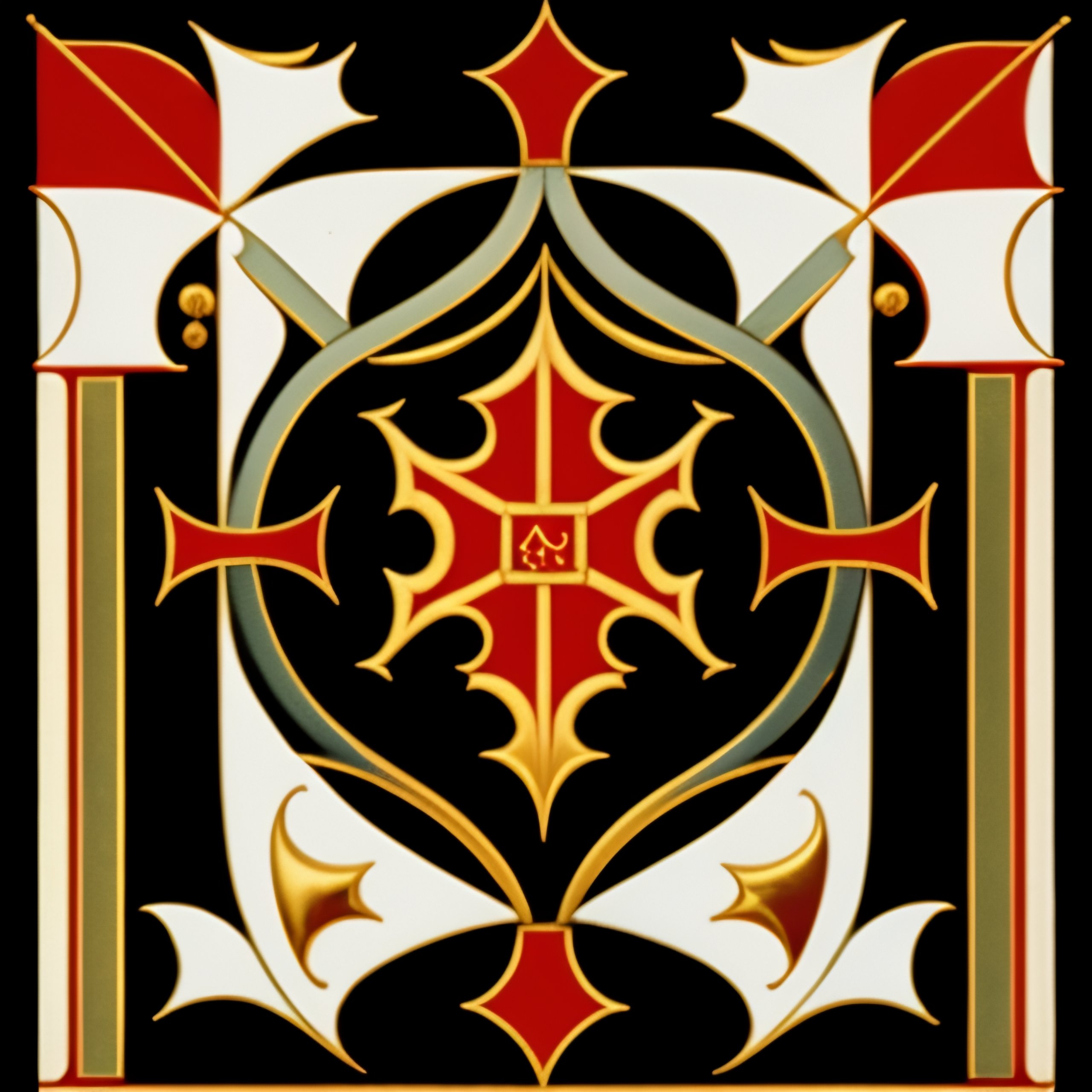 Lexica - Quarterly, first and fourth Argent, a full cross Gules, second ...
