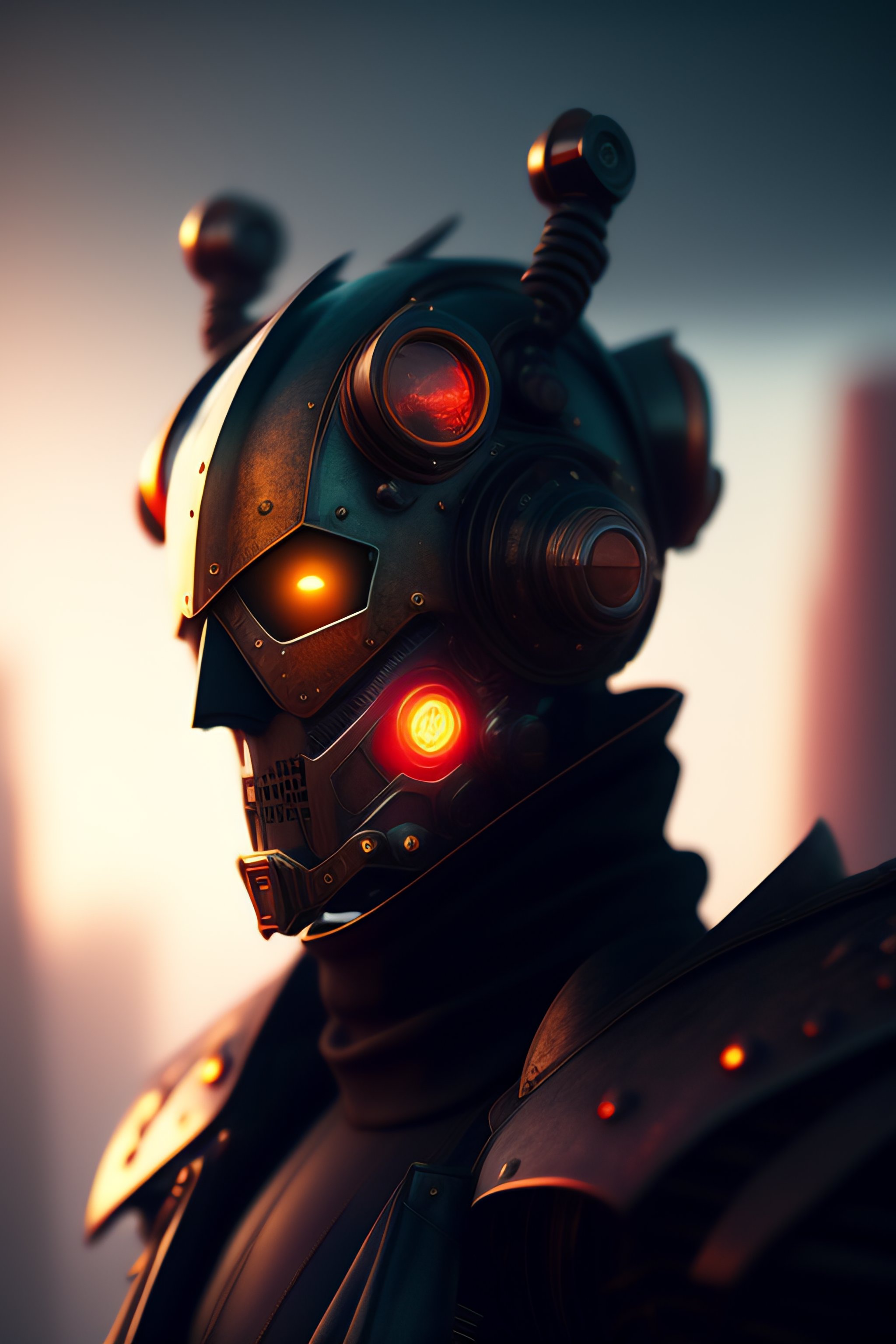 Lexica - Portrait of a rusian evil cyberpunk robot made of rusty clocks ...