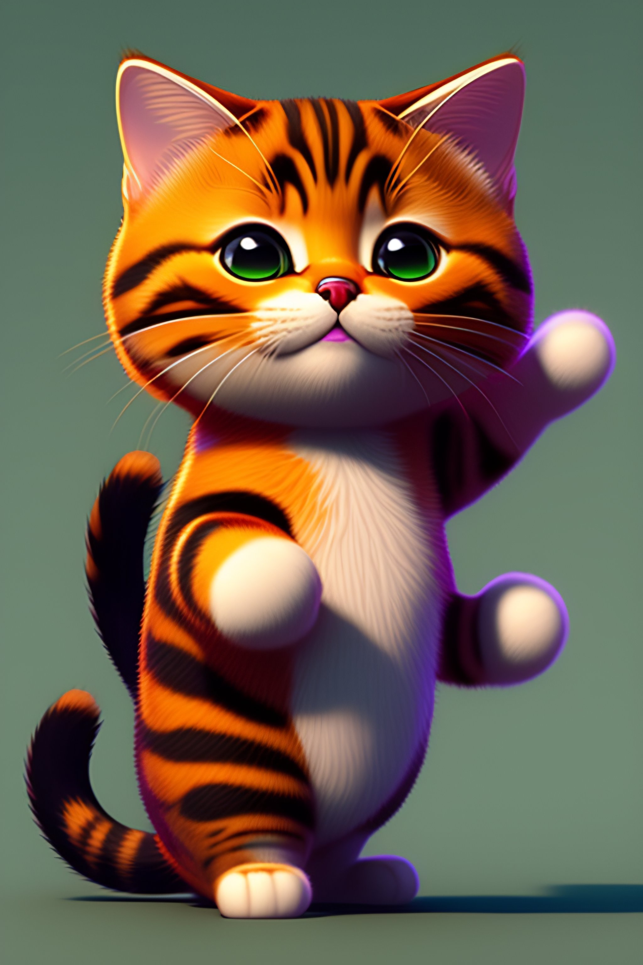 Lexica - Cute chibi cat dancing