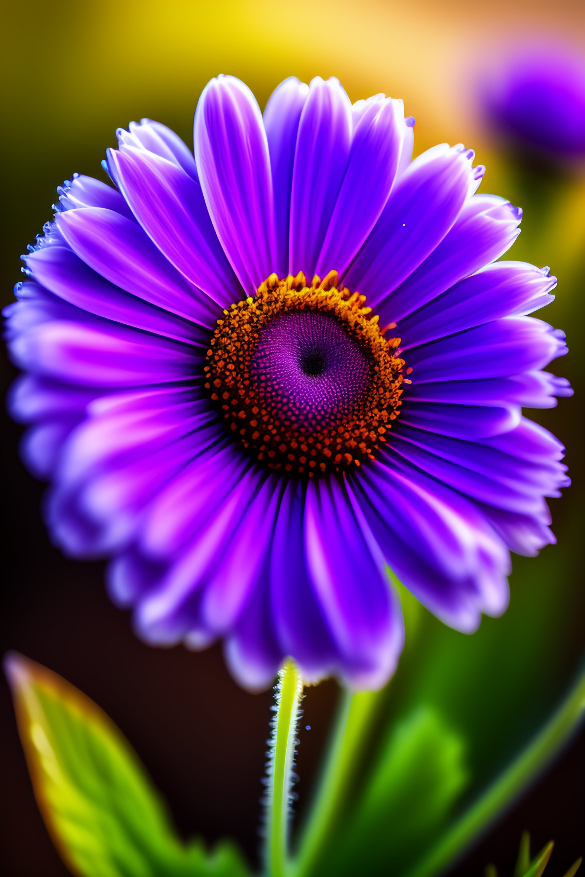 Lexica - Photorealistic dslr macro photo of a purple flower with dew on ...