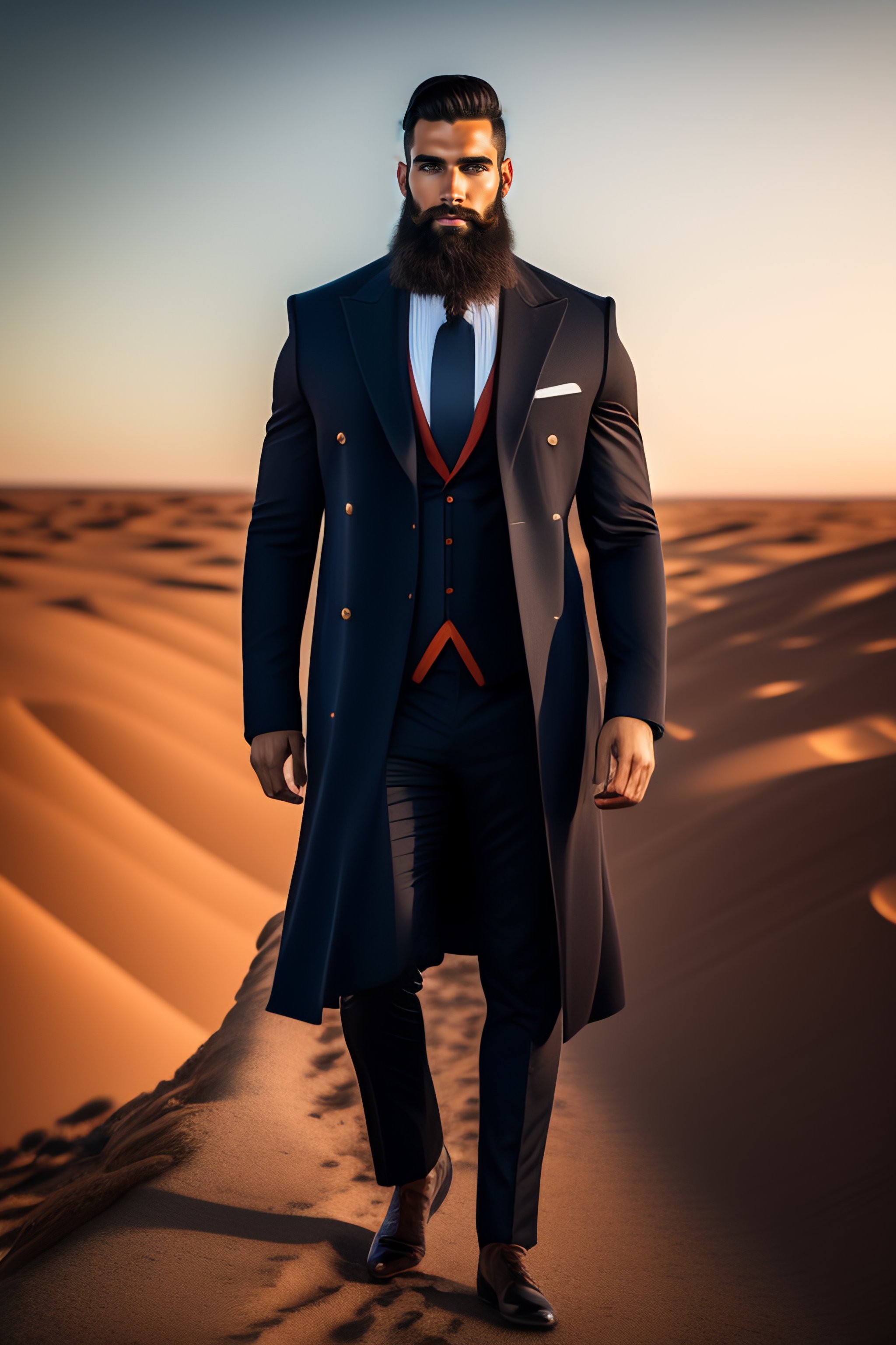 Lexica - 4k photo tall handsome young man with a twelve inch long black ...