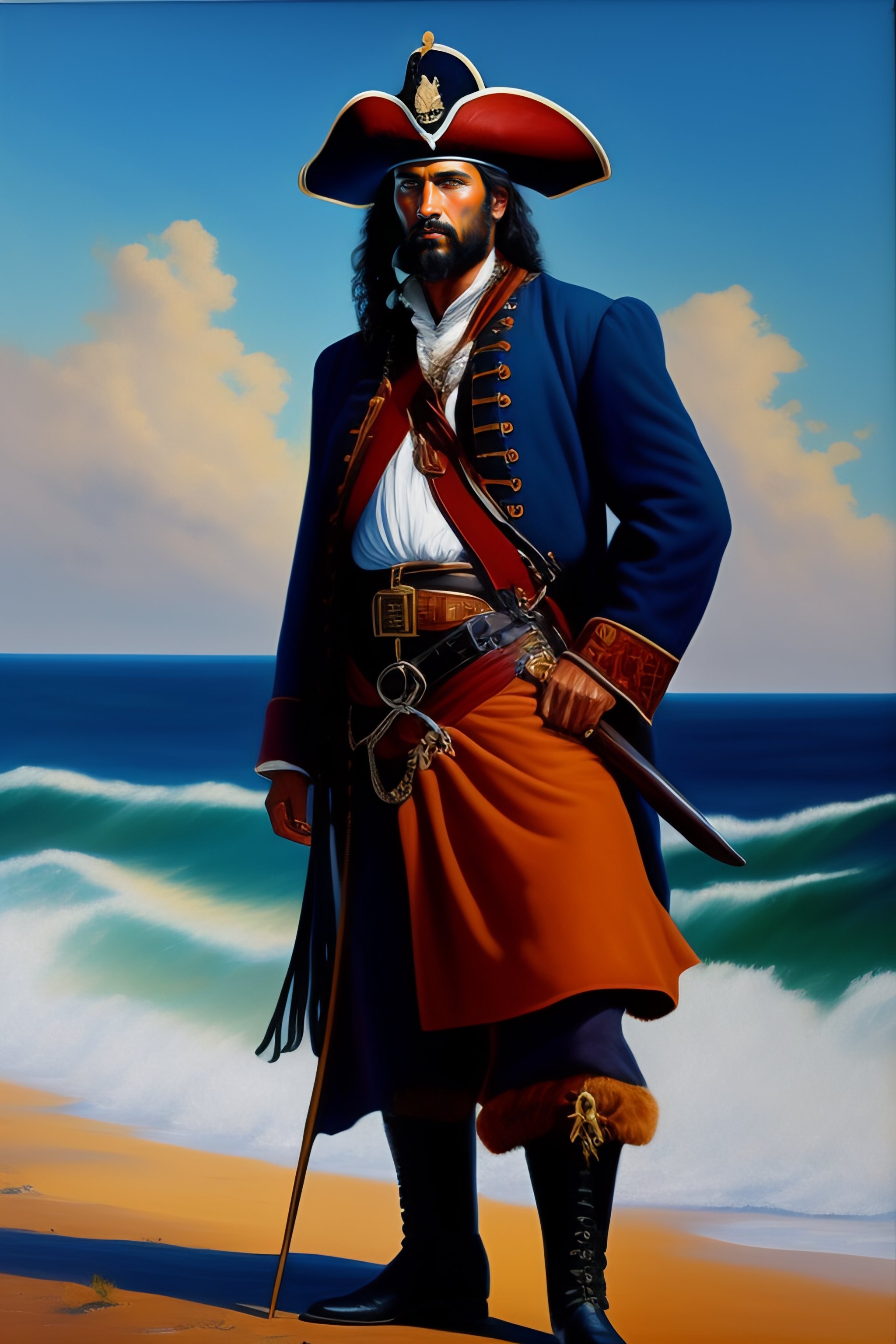 Lexica - Oil painting, pirate,