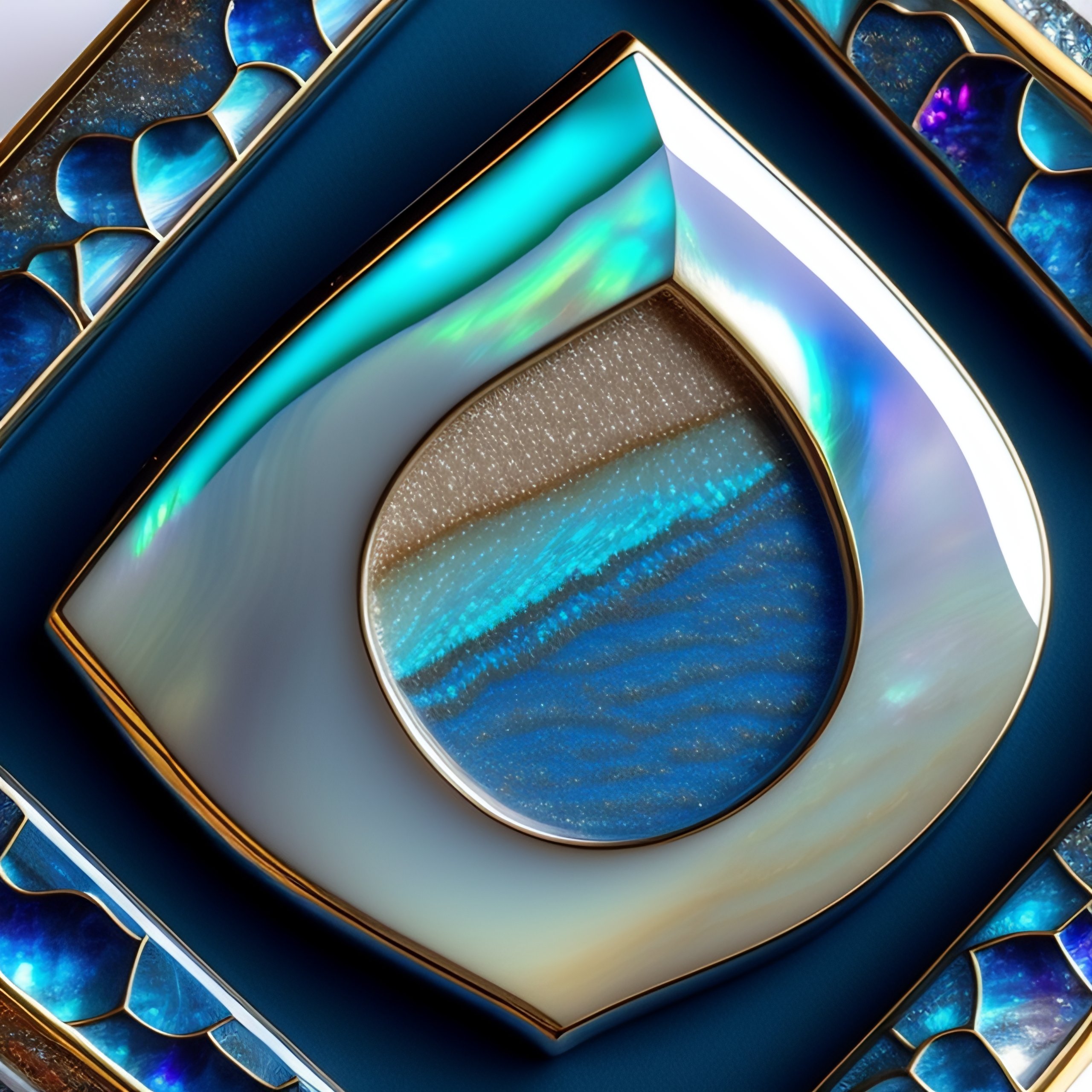 Lexica - Single mother-of-pearl inlay texture, Iridescent, blues, pale ...