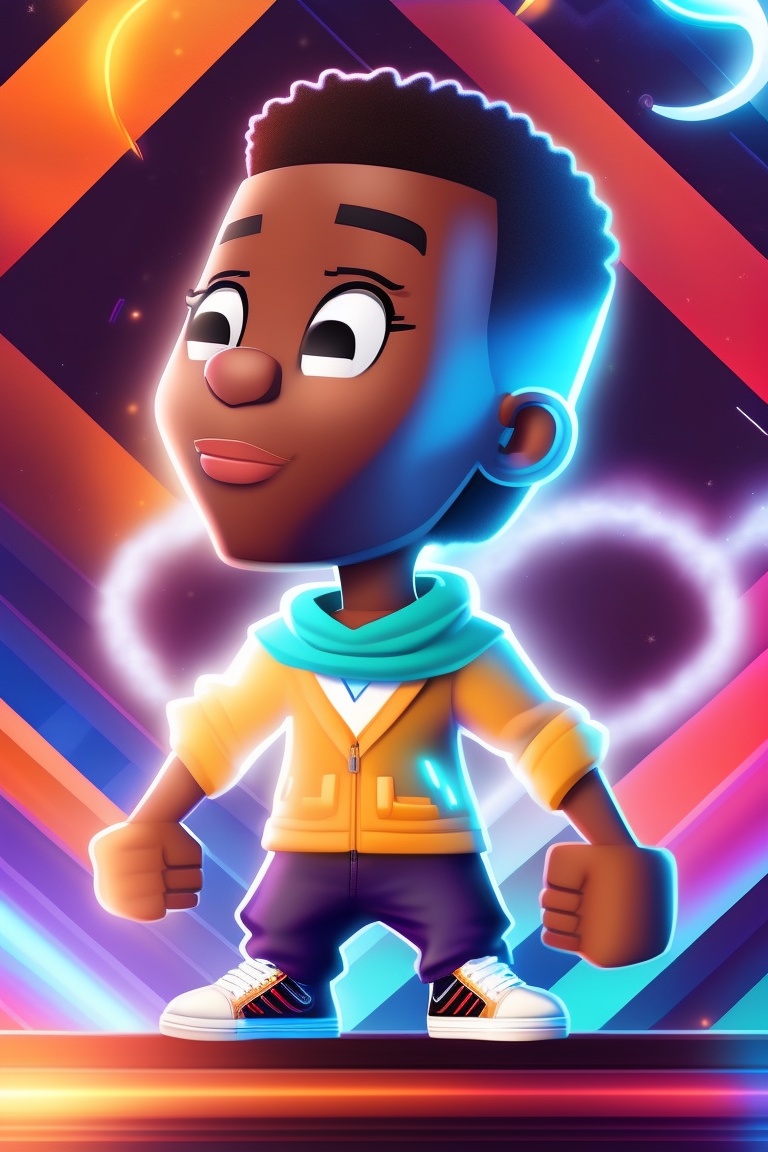 Lexica - Step into the animated world of a cool and talented young boy ...