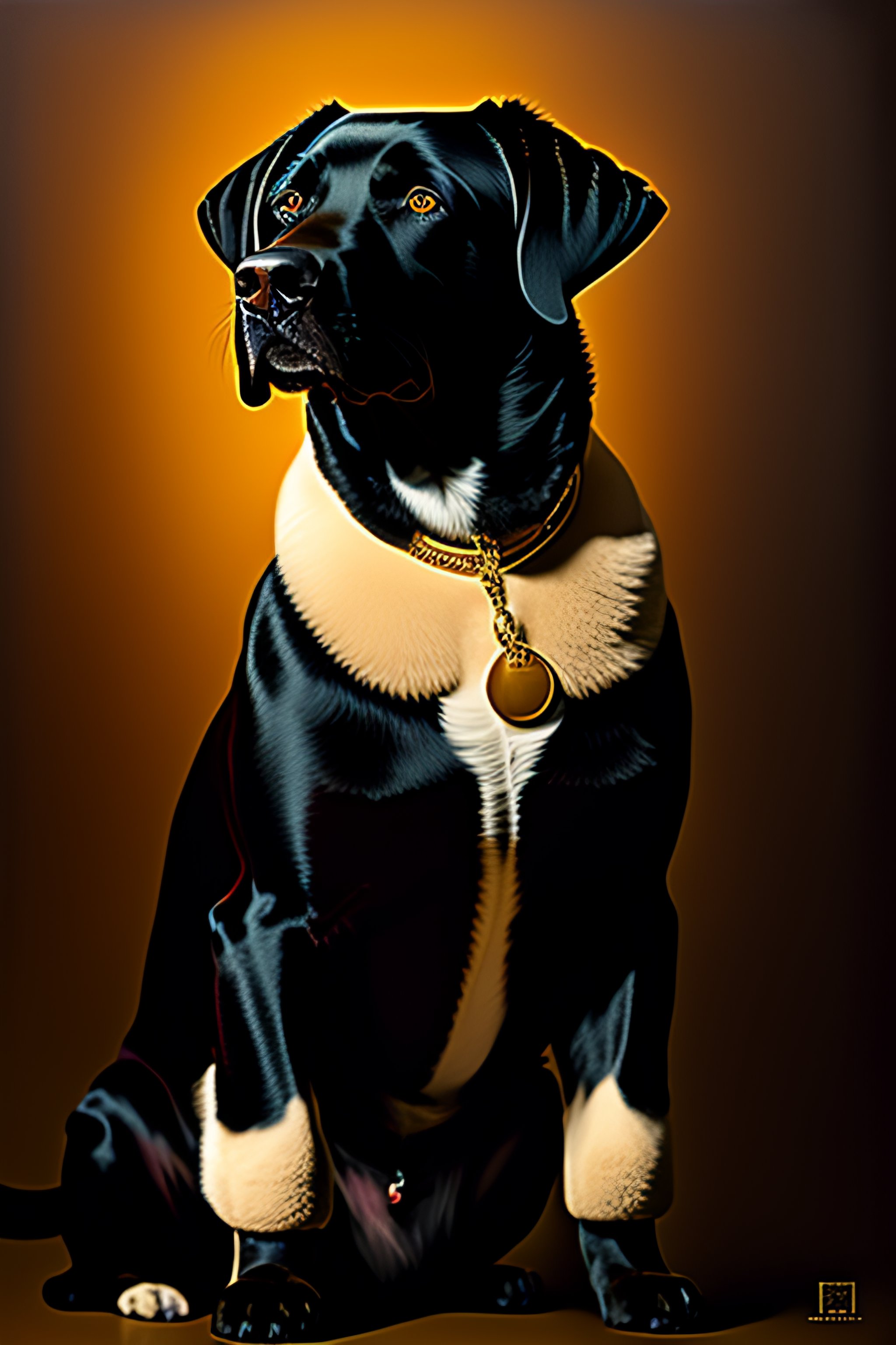 Lexica - Furry art of a male Black Labrador retriever dogman in a ...