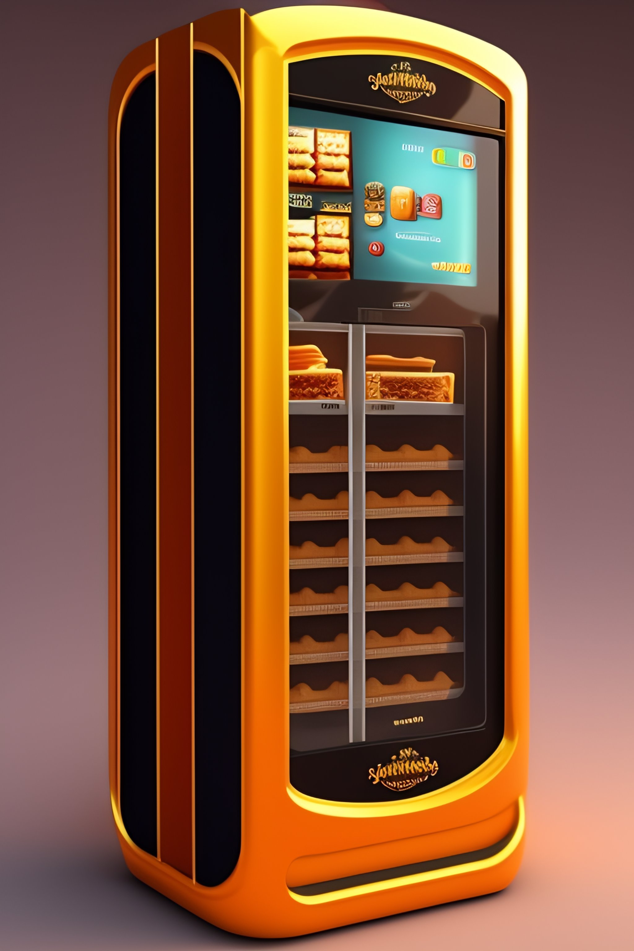 Lexica - A waffle vending machine, cute. Concept art render, intricate ...