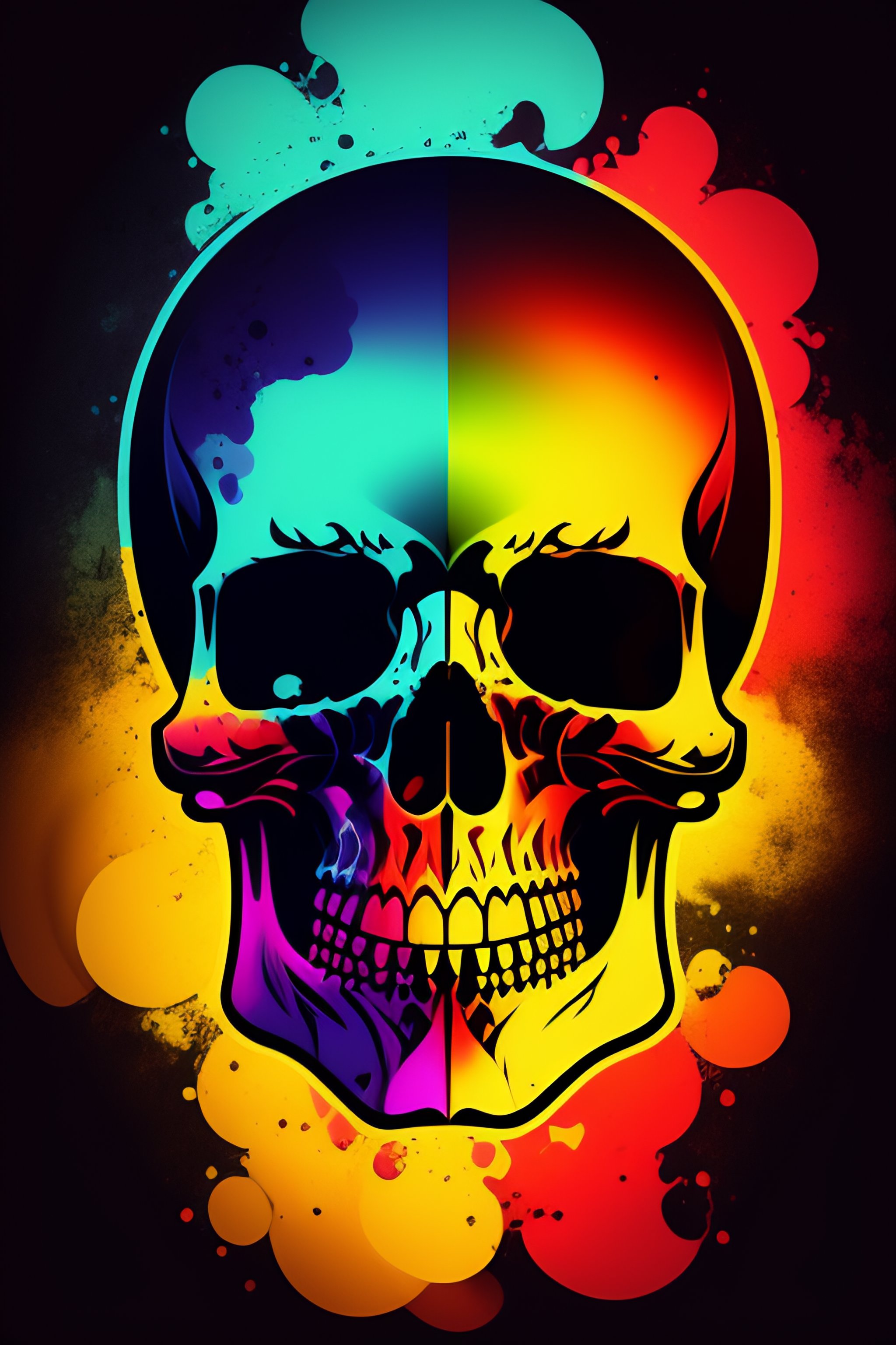 Colorful Skull Backgrounds
