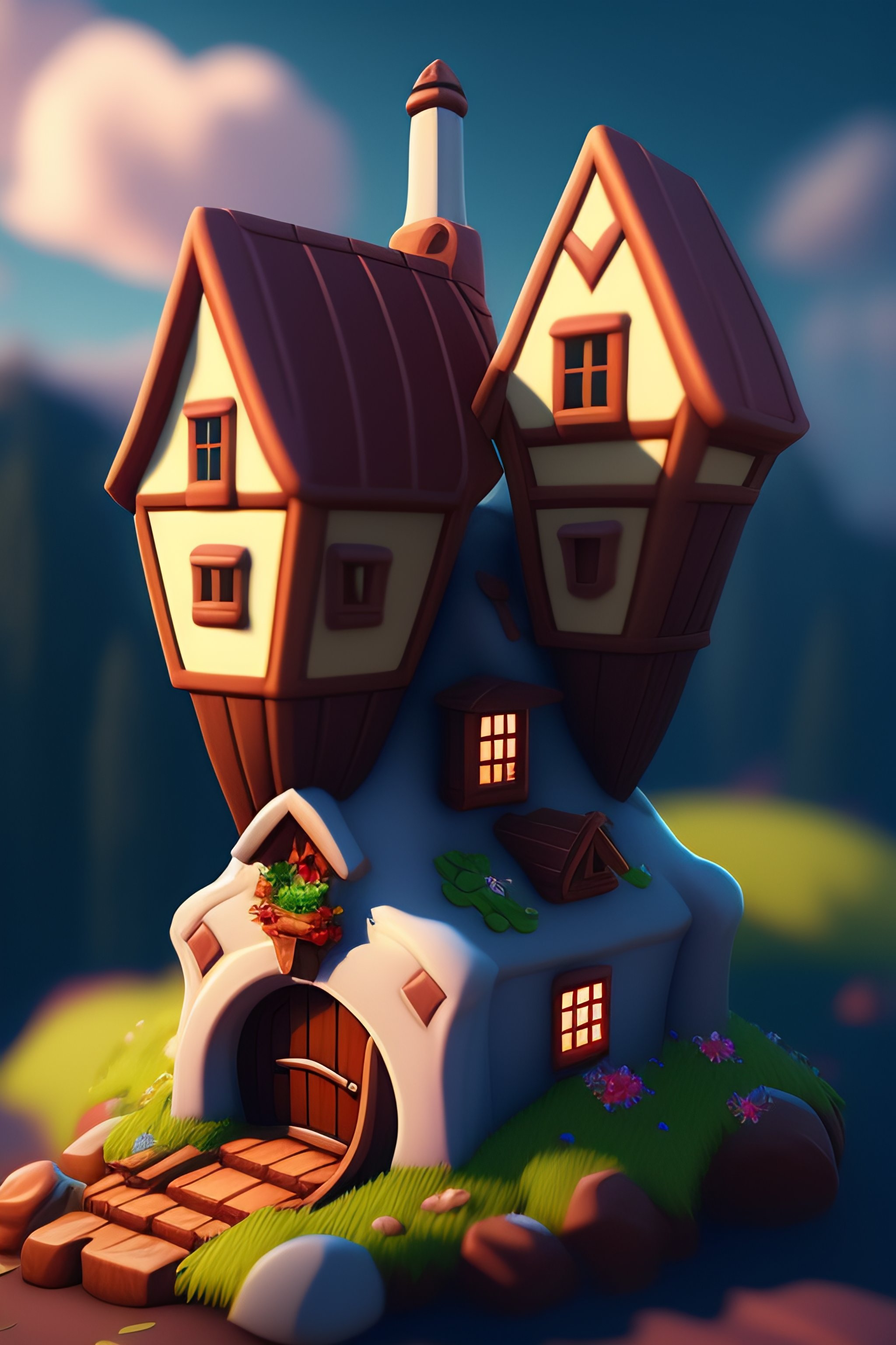 Lexica - 3d stylized game building