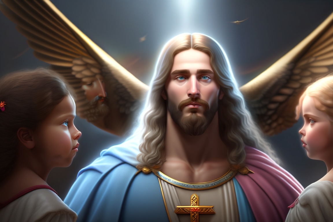 Lexica - Jesus christ with angels, ultra realistic , 4k