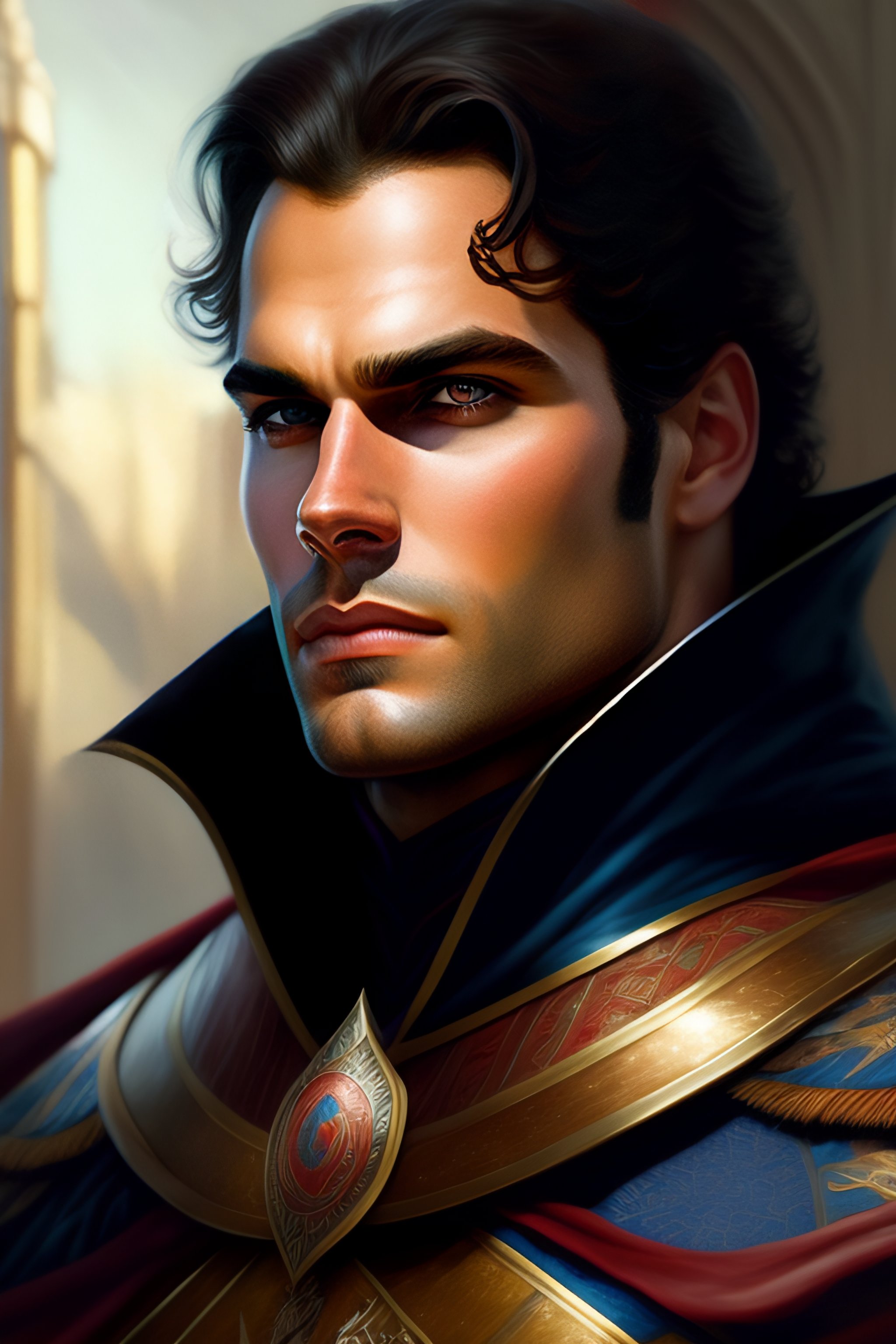 Lexica - Henry Cavill as a fantasy D&D character, heterochromia eyes ...