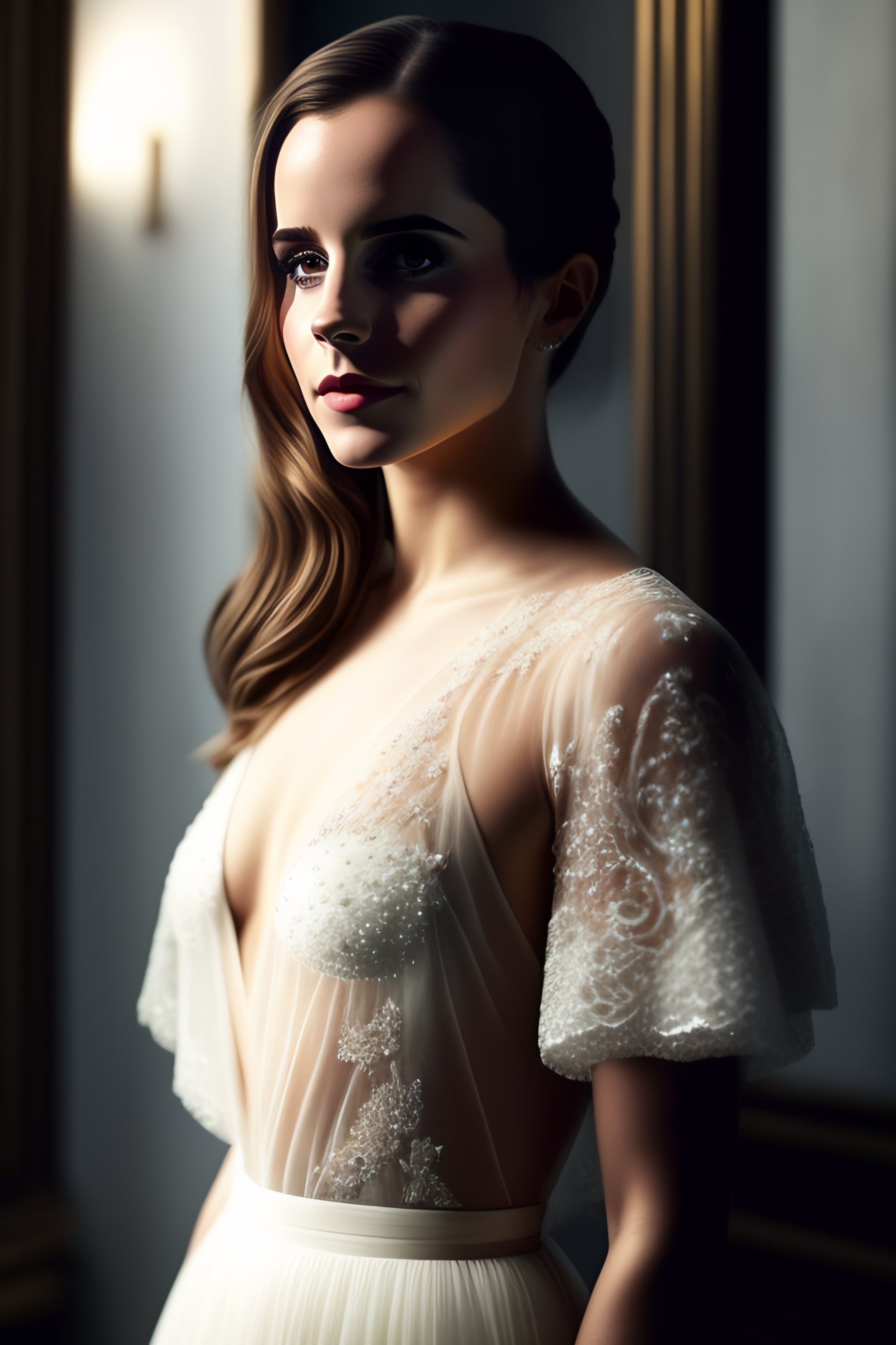 Lexica - Emma watson in sheer clothing, highest quality