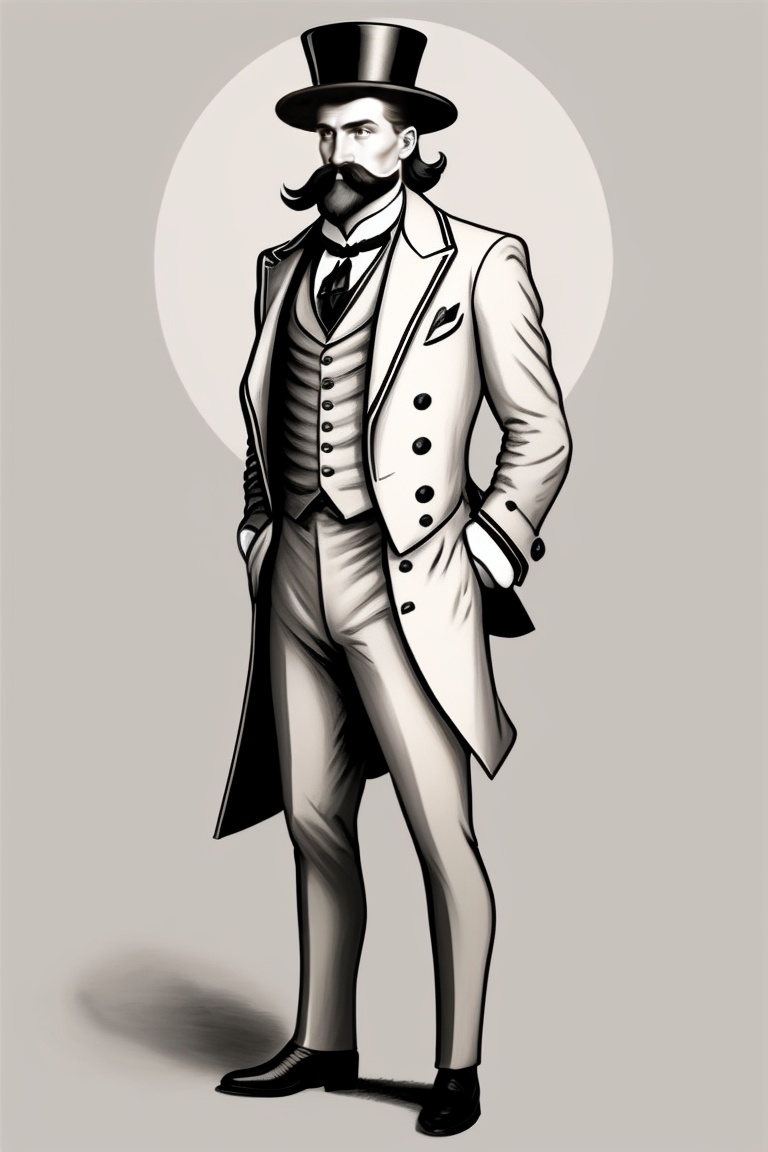 Lexica - Man in the 1900s, working as a butler, with monocle and a ...