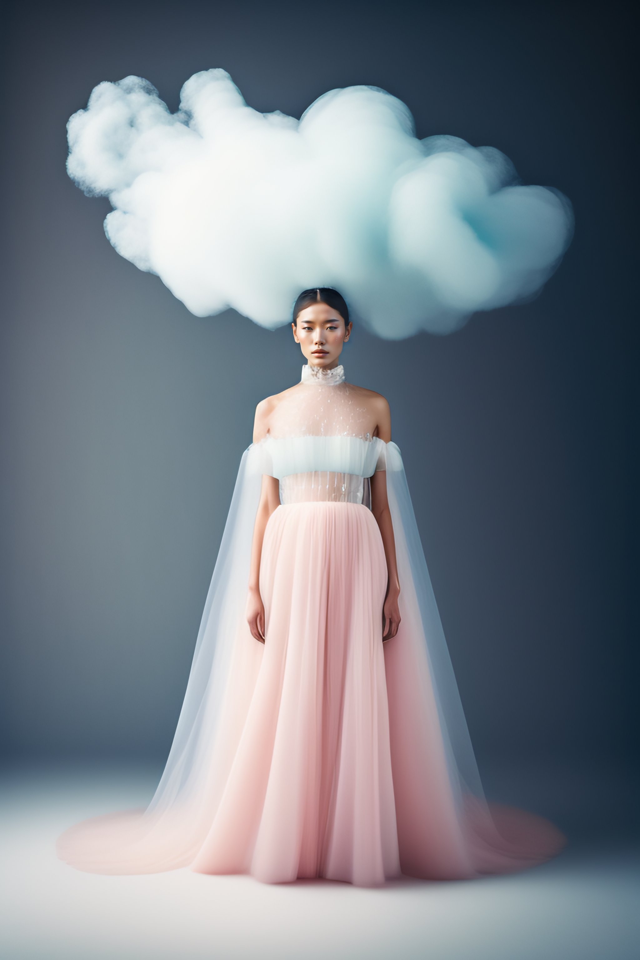 Lexica - Full body view of an alien surreal clouds ,alien ,delicate ...