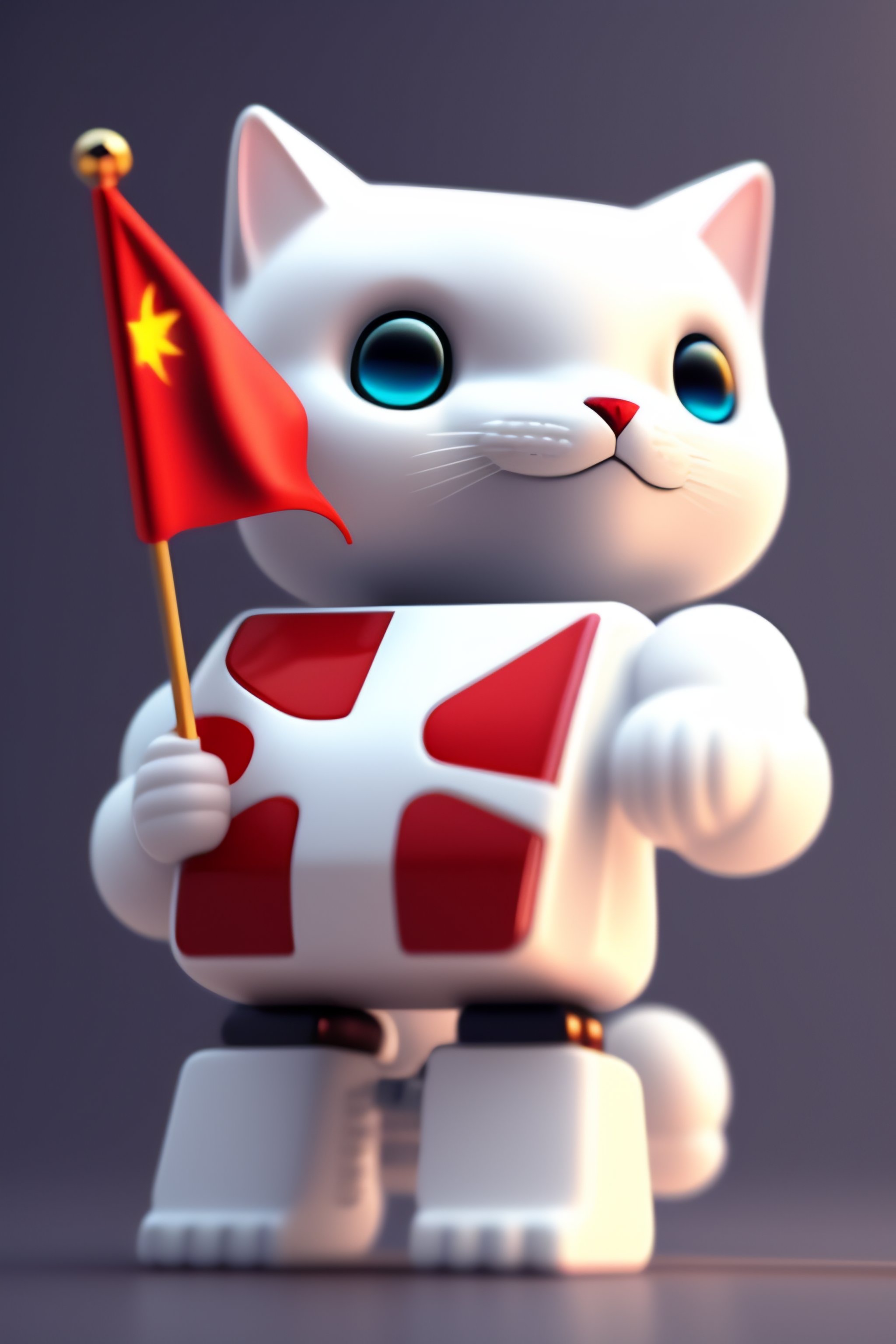 Lexica - A white chinesse cat robot made from modular synthesizers whit ...