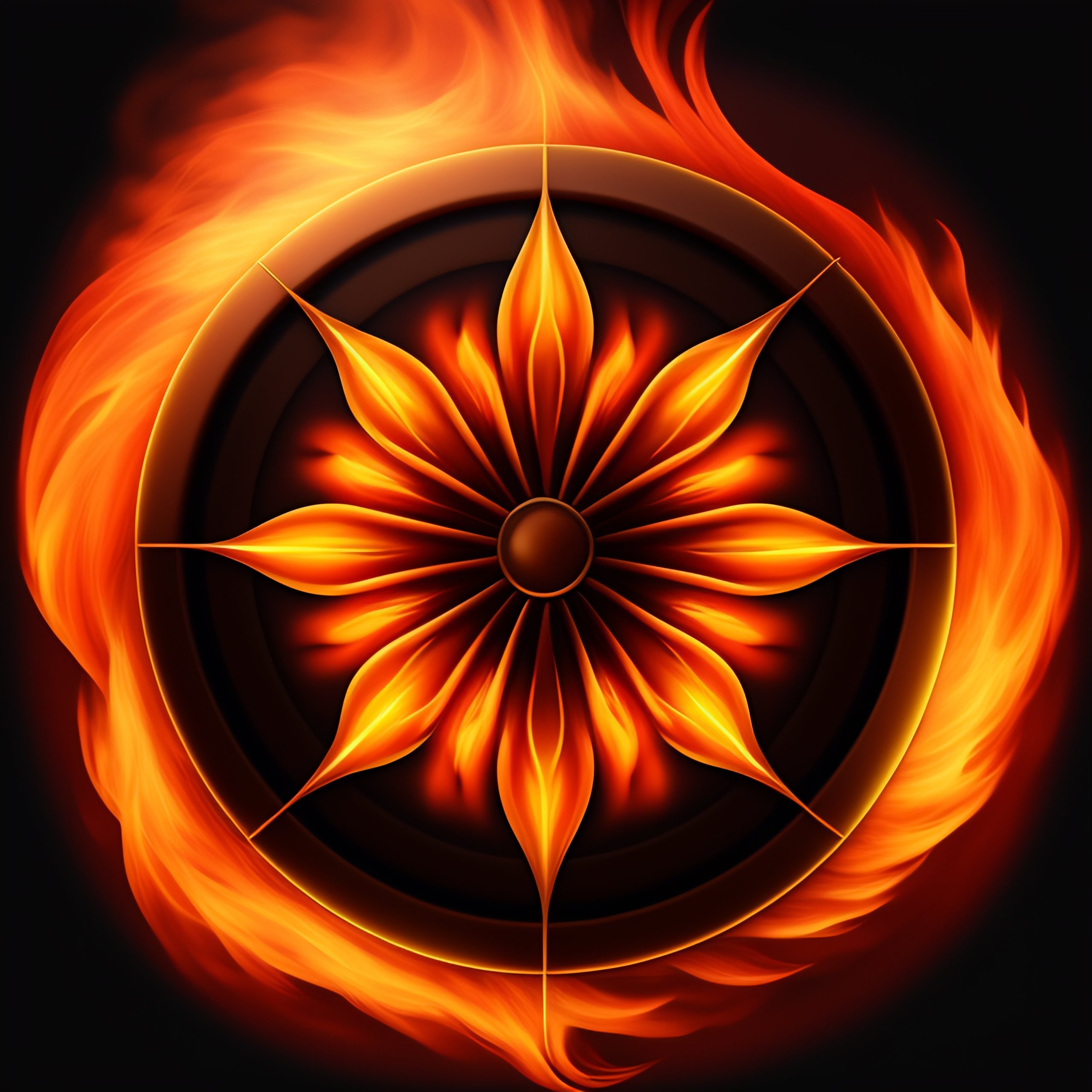 Lexica - Stylized flame wheel