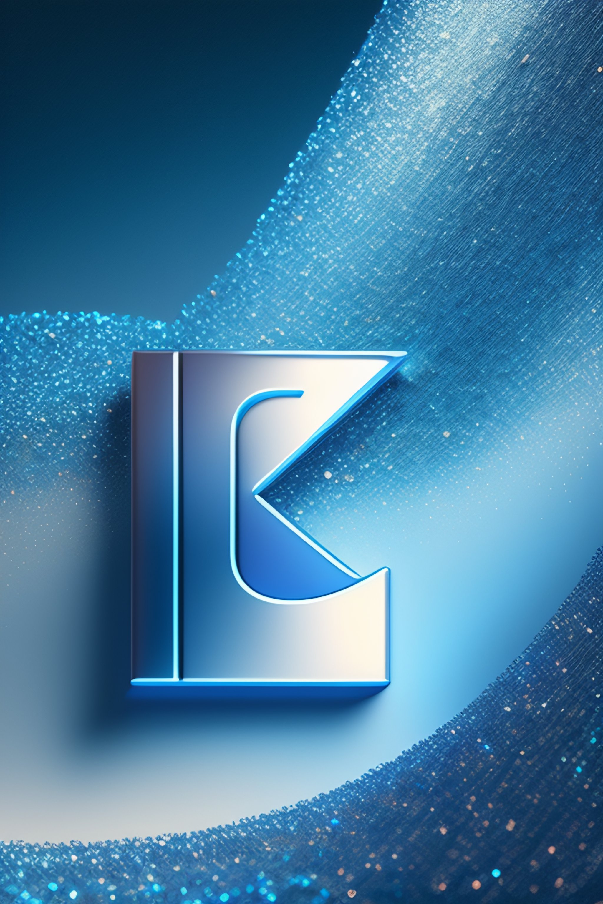 Lexica - Corporate illustration with silvery glitter facebook blue color