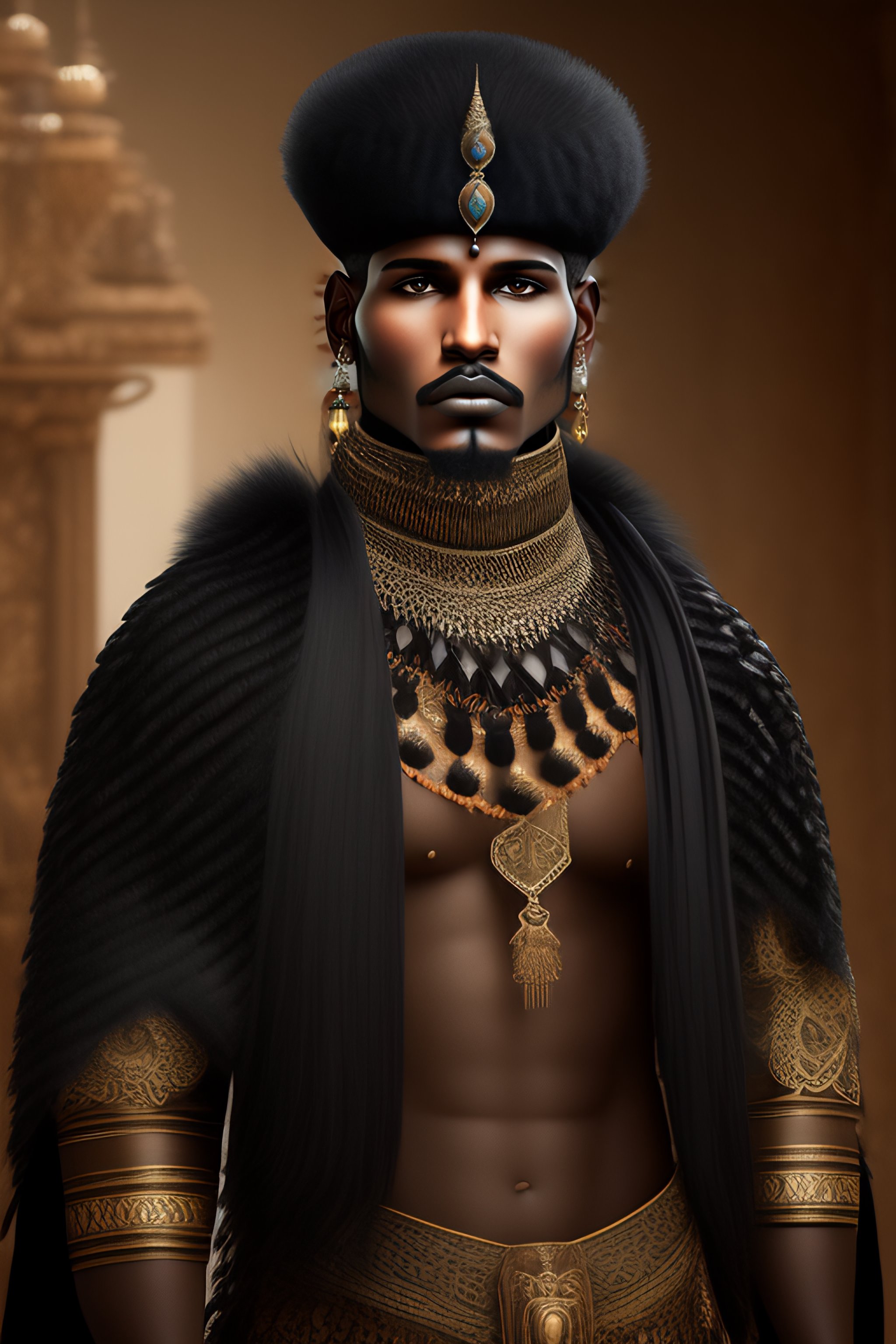 Lexica - Human-like black panther, completely covered in black fur ...