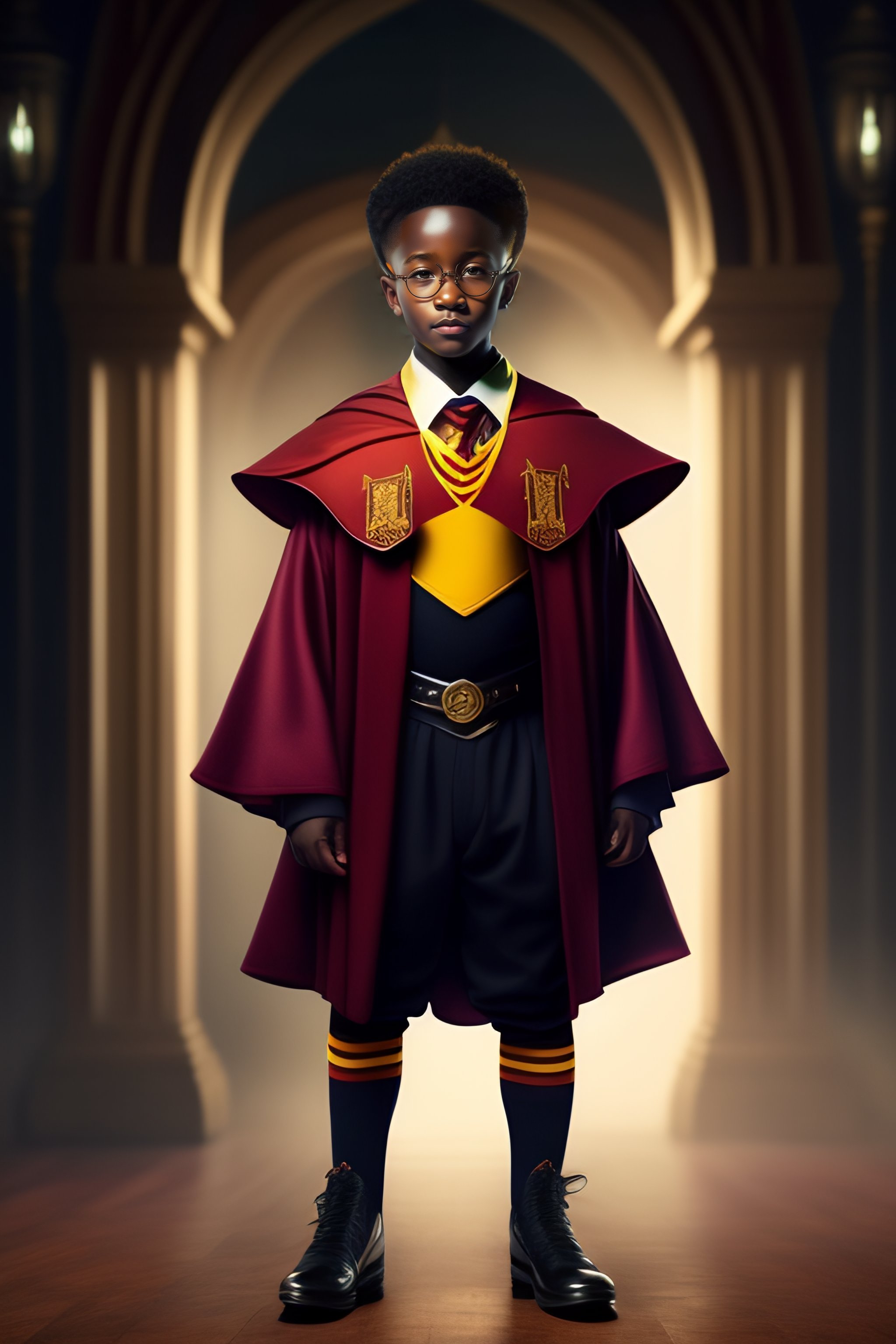 Lexica - Full shot young african harry potter, gryffindor quidditch ...
