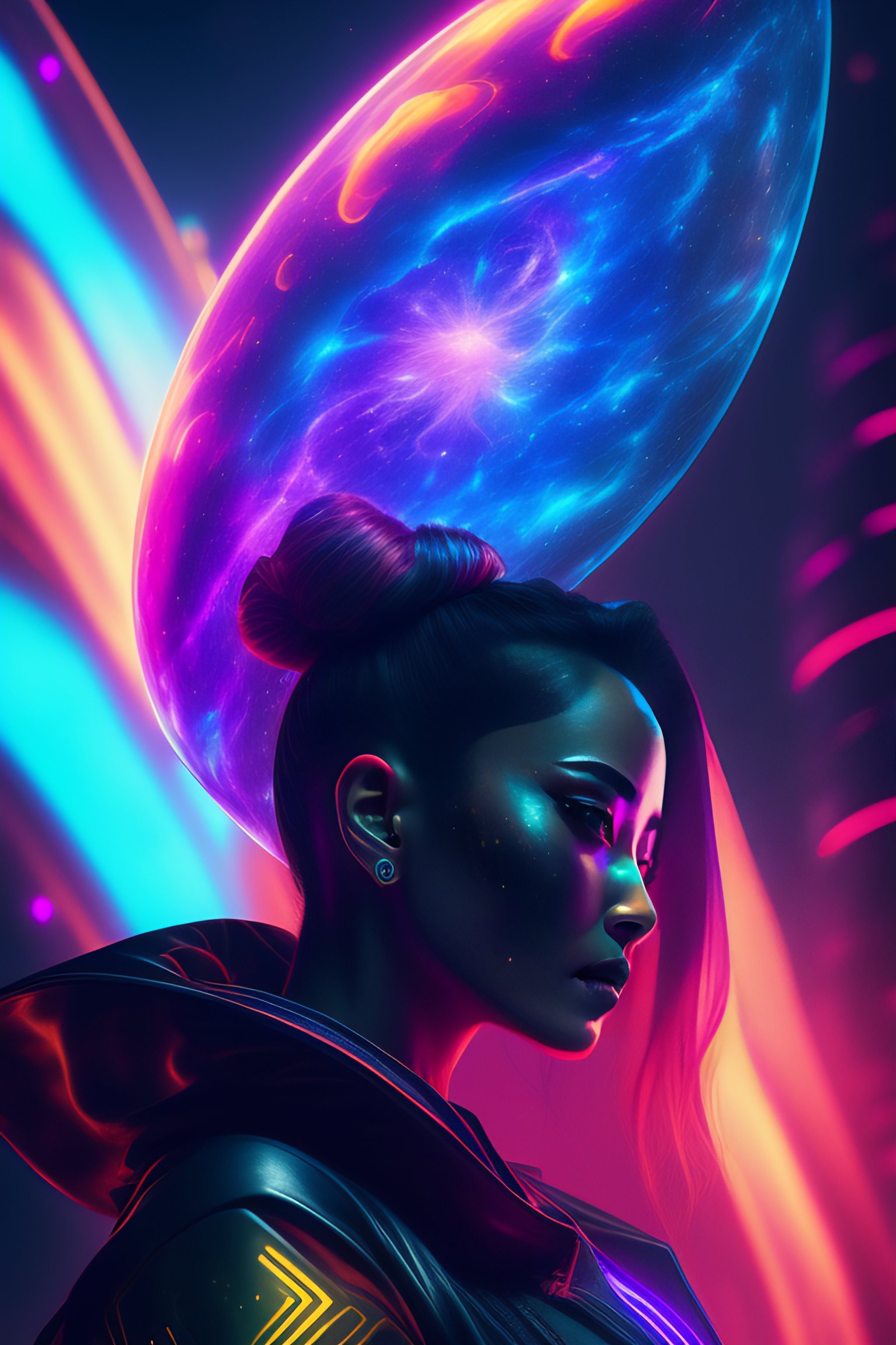 Lexica - Ultradetailed illustration of an energy cosmic spell casted in ...