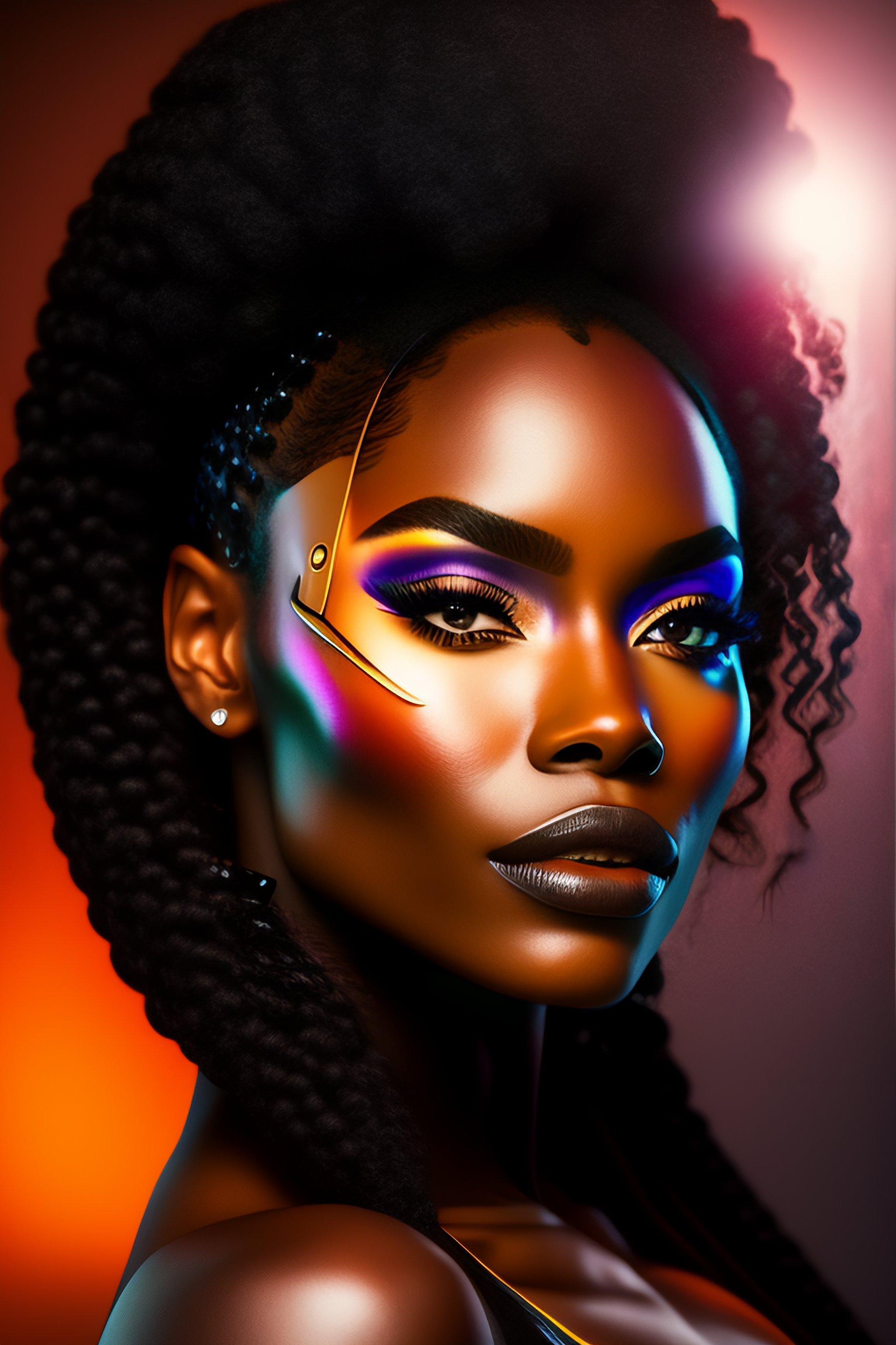 Lexica - Futuristic black model with innovative oculus headset - deco ...