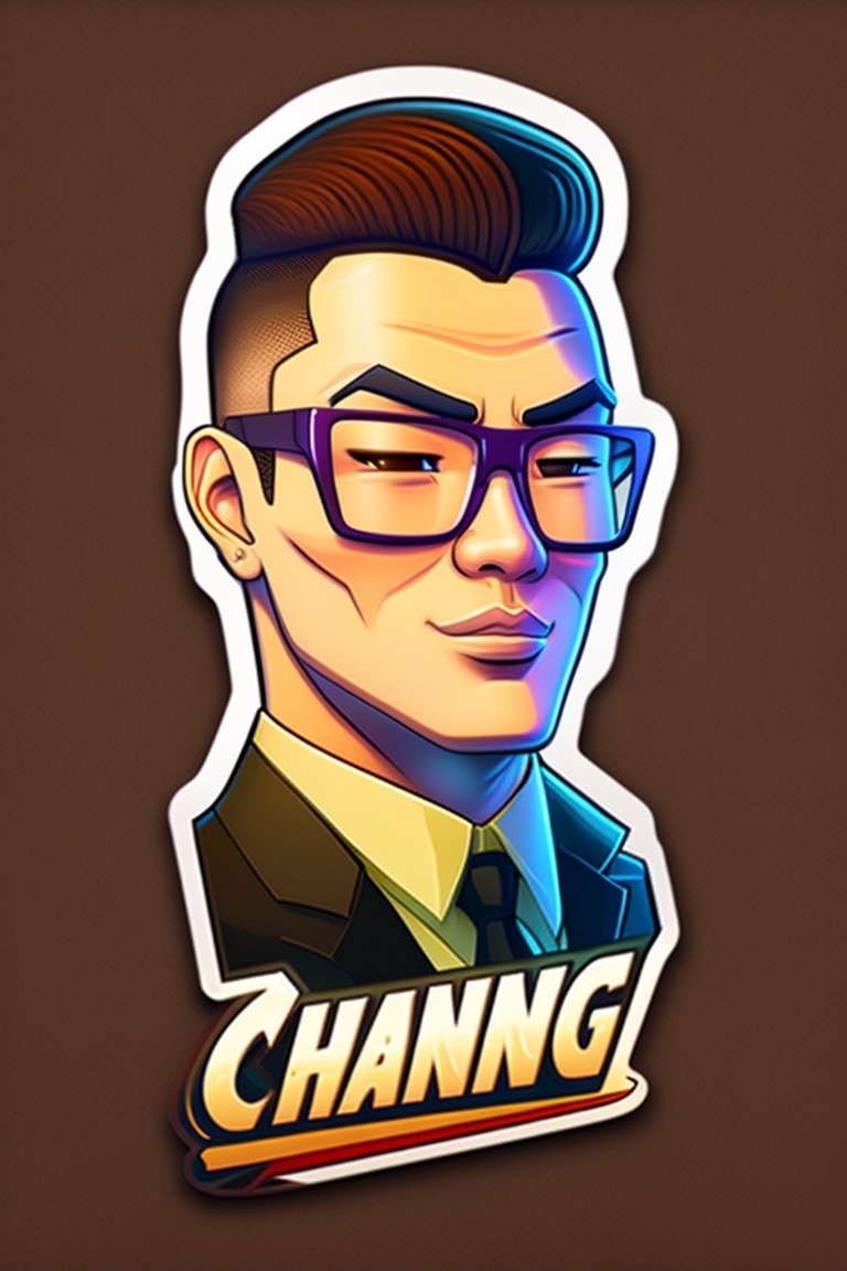 Lexica - Cute cartoon of Chang Gang sticker, anime style, solid ...