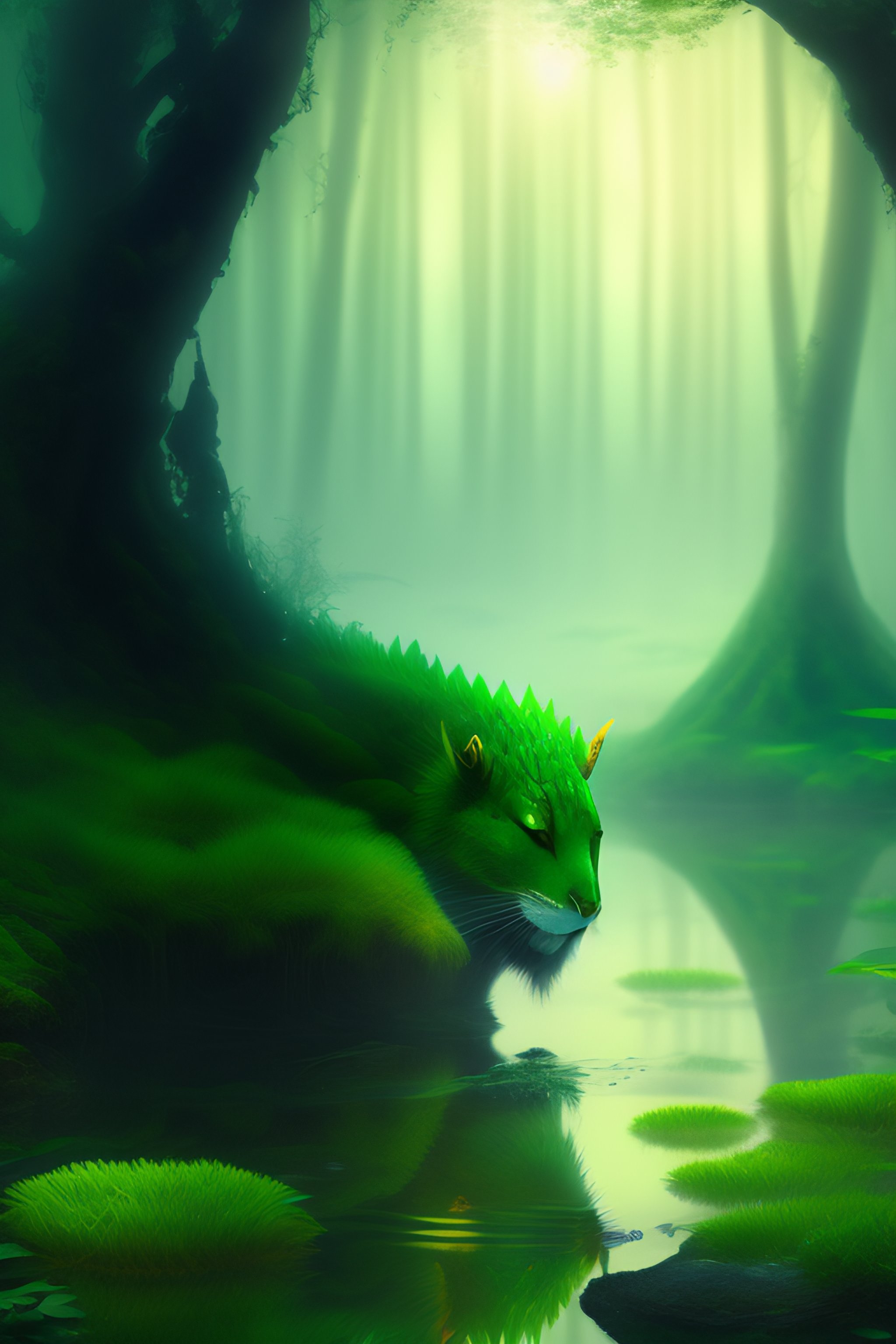 Lexica - Young prince, transforming into a green swamp like creature ...