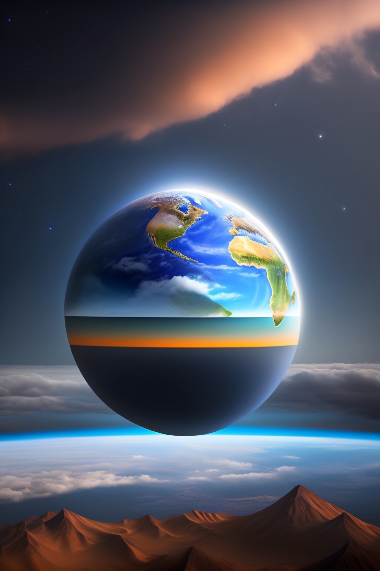 Lexica - A photo of earth with it's clouds, taken from 100km away, 4k ...