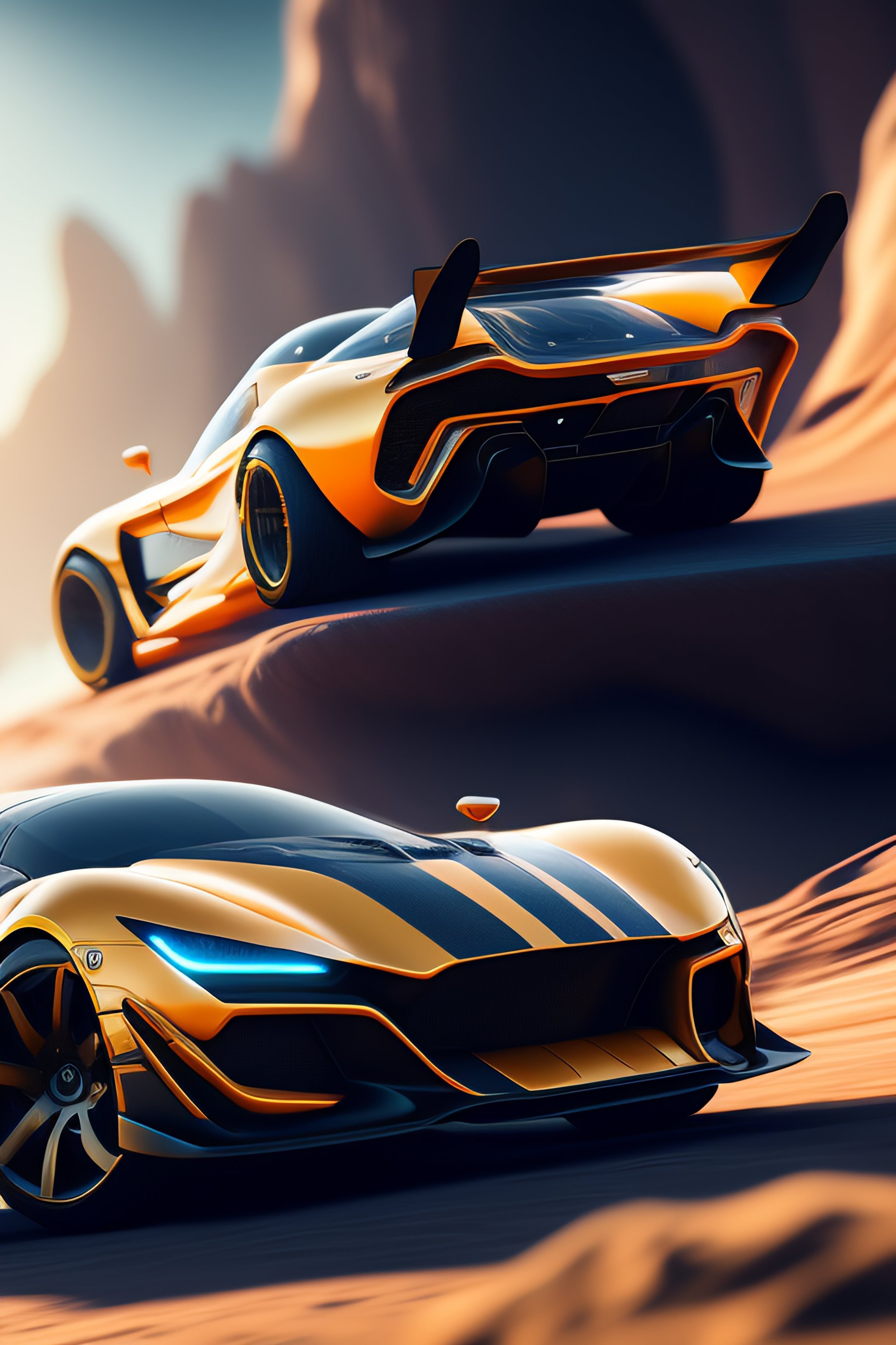 Lexica - Highly detailed futuristic cars racing in space, league of ...