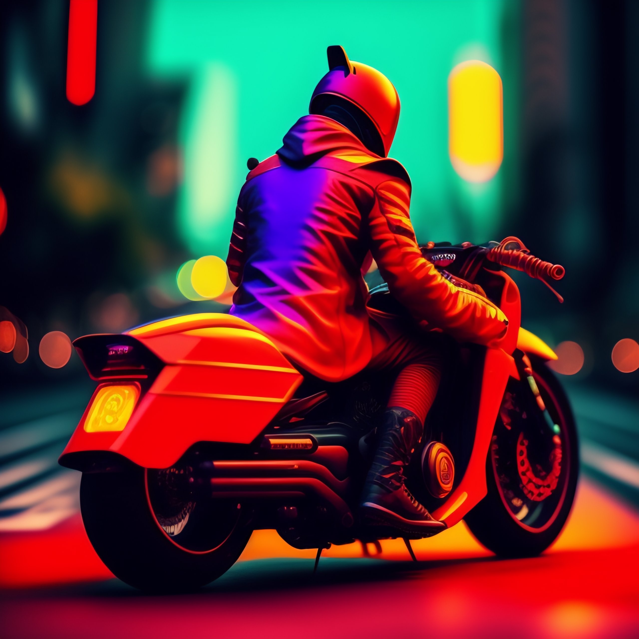 Lexica - Awesome looking cyberpunk red ninja 8-bit neon