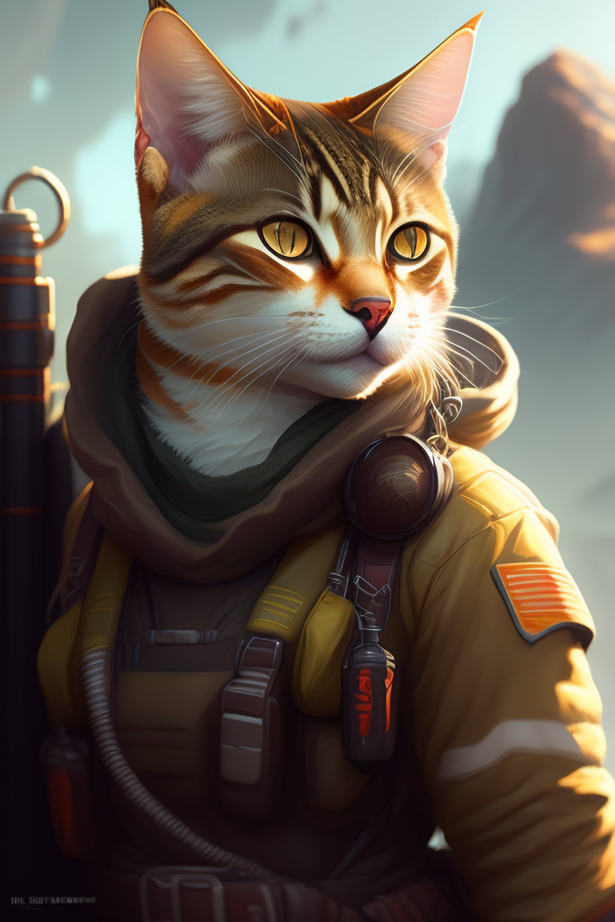 Lexica - A Tabby Cat in Apex Legends style, highly detailed, digital ...