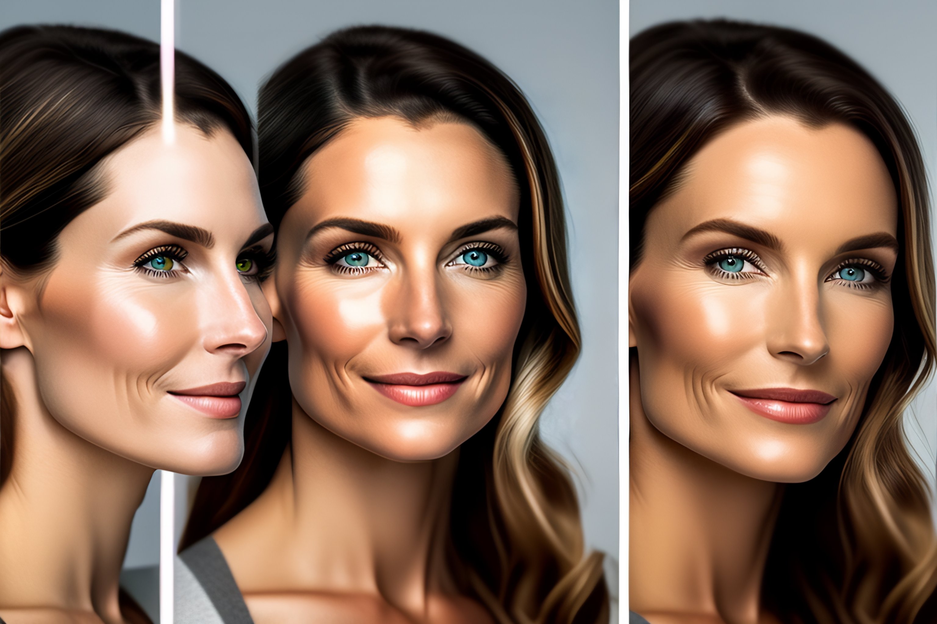 Lexica - A close-up shot of a white woman's face, looking relaxed and ...