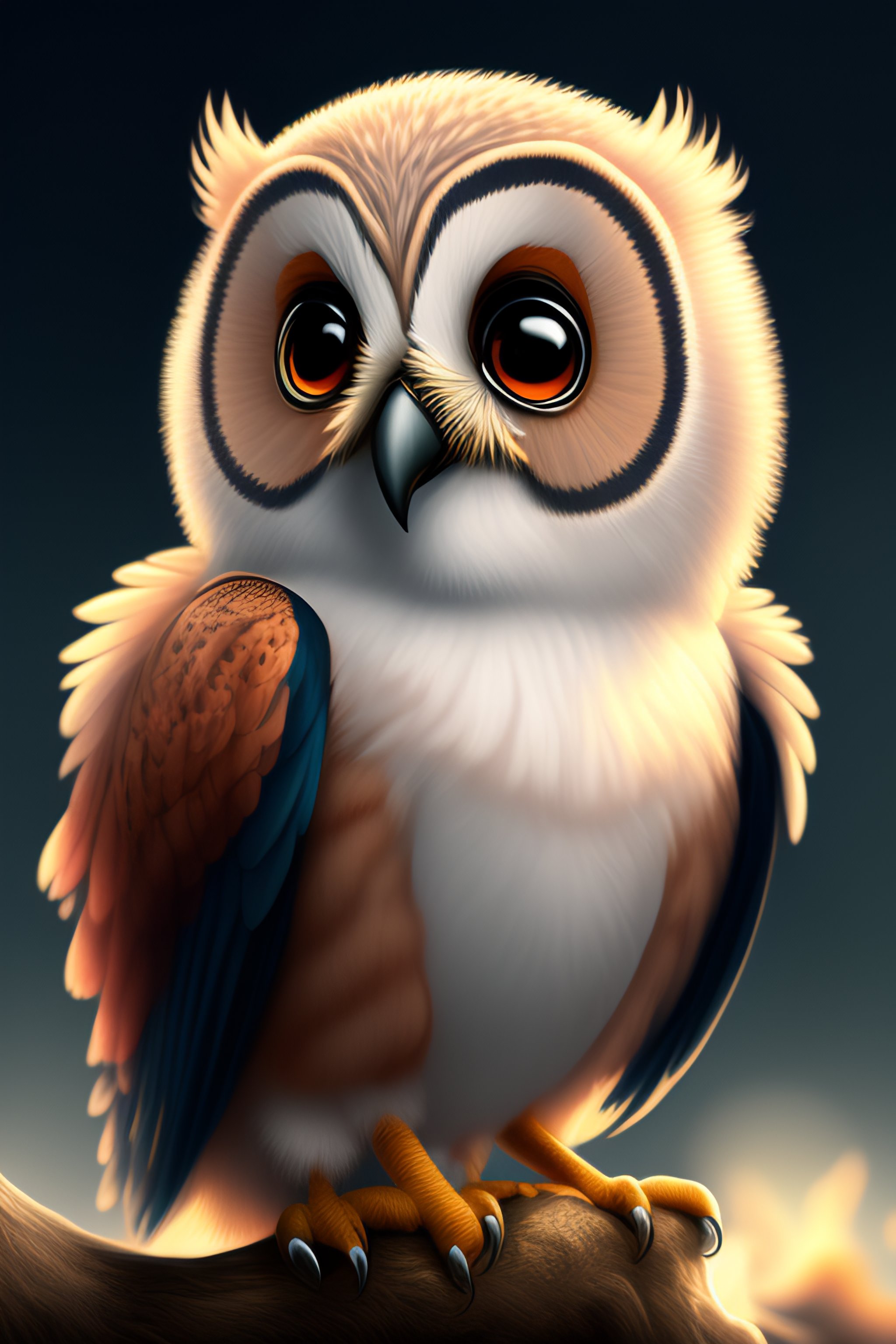 How To Draw A Cute Baby Owl