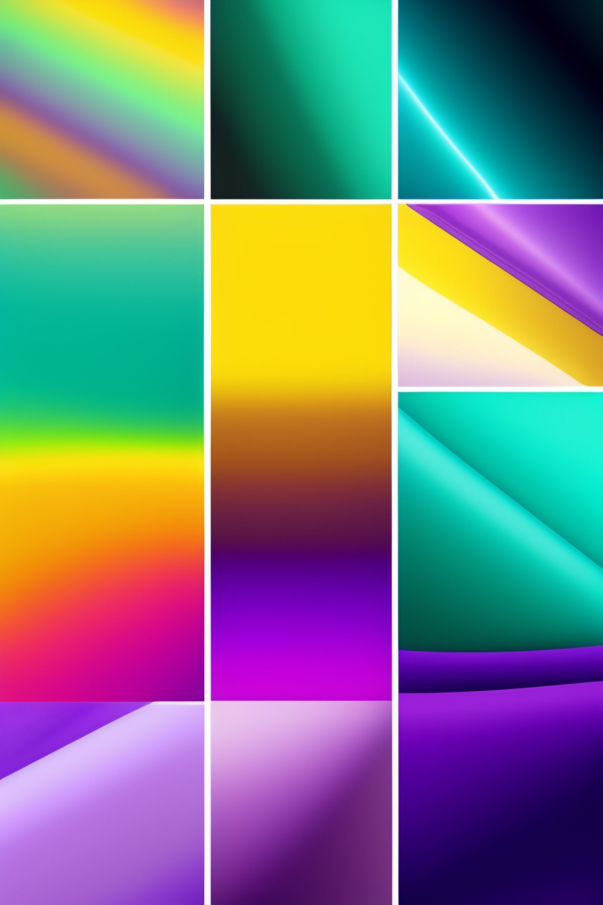 Lexica - Color pallets yellow, purple, white, turquoise