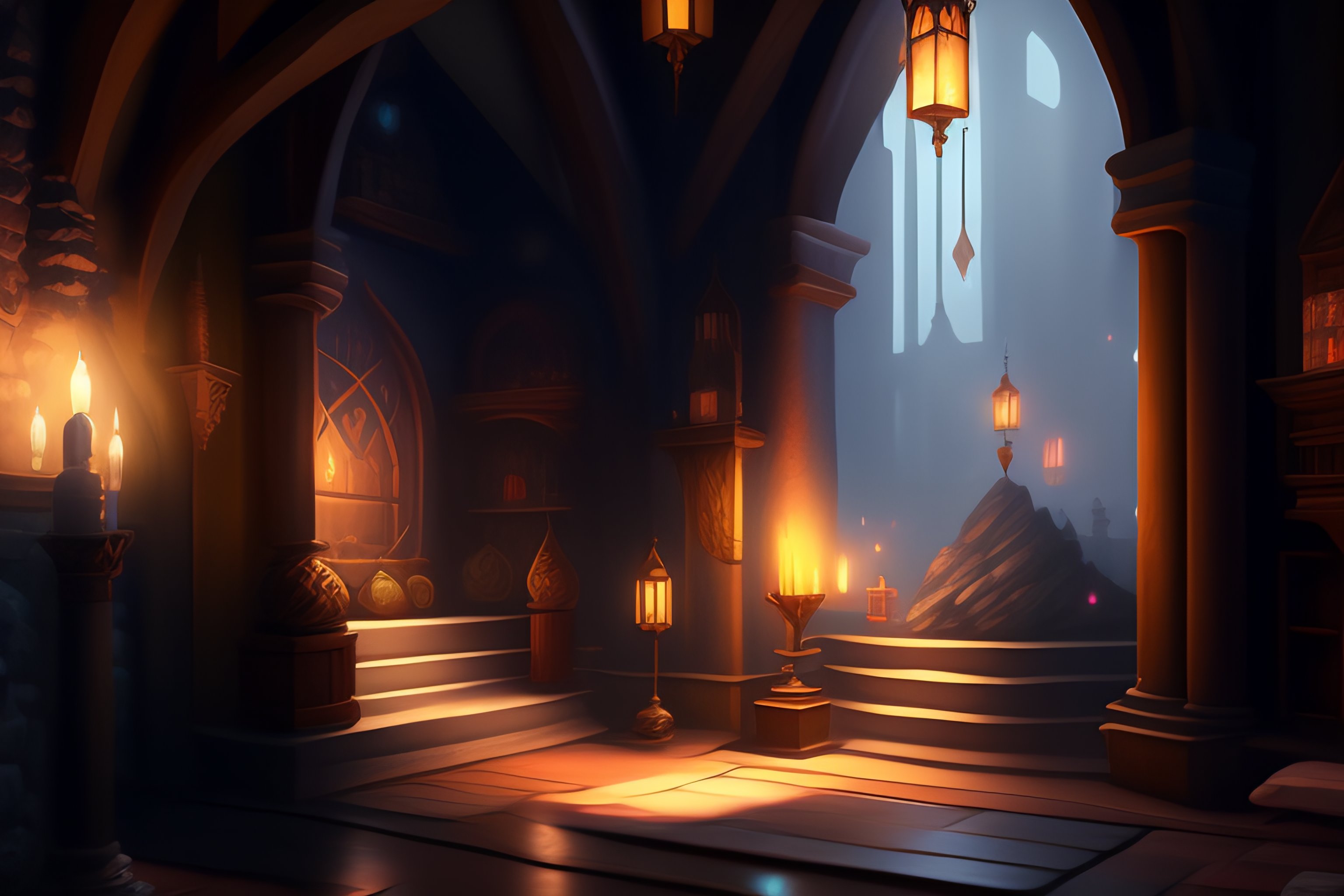 Lexica - Tiny medieval room, medieval, high fantasy capital city ...