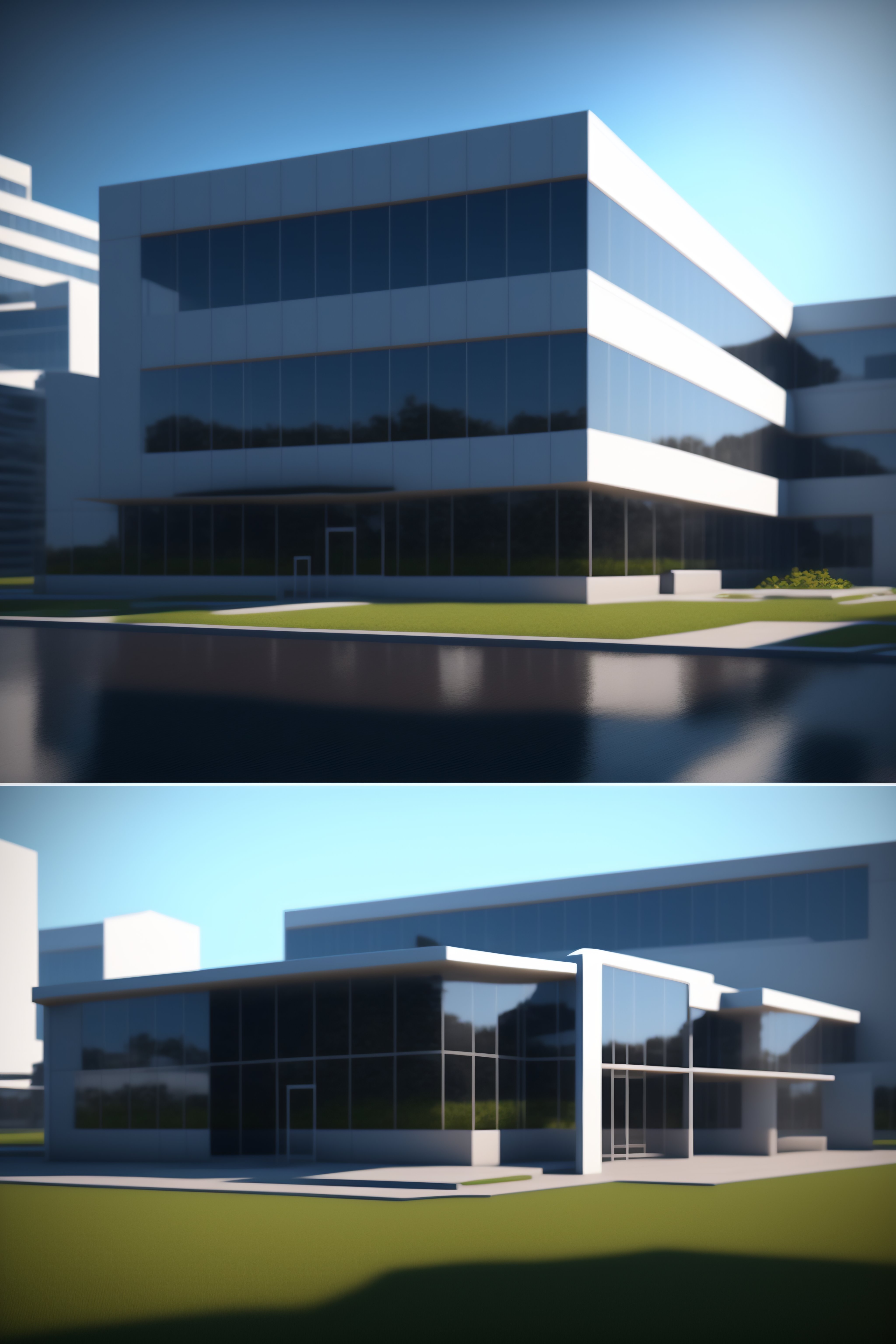 Lexica - Corporate building in the metaverse, 3D, Unreal engine ...