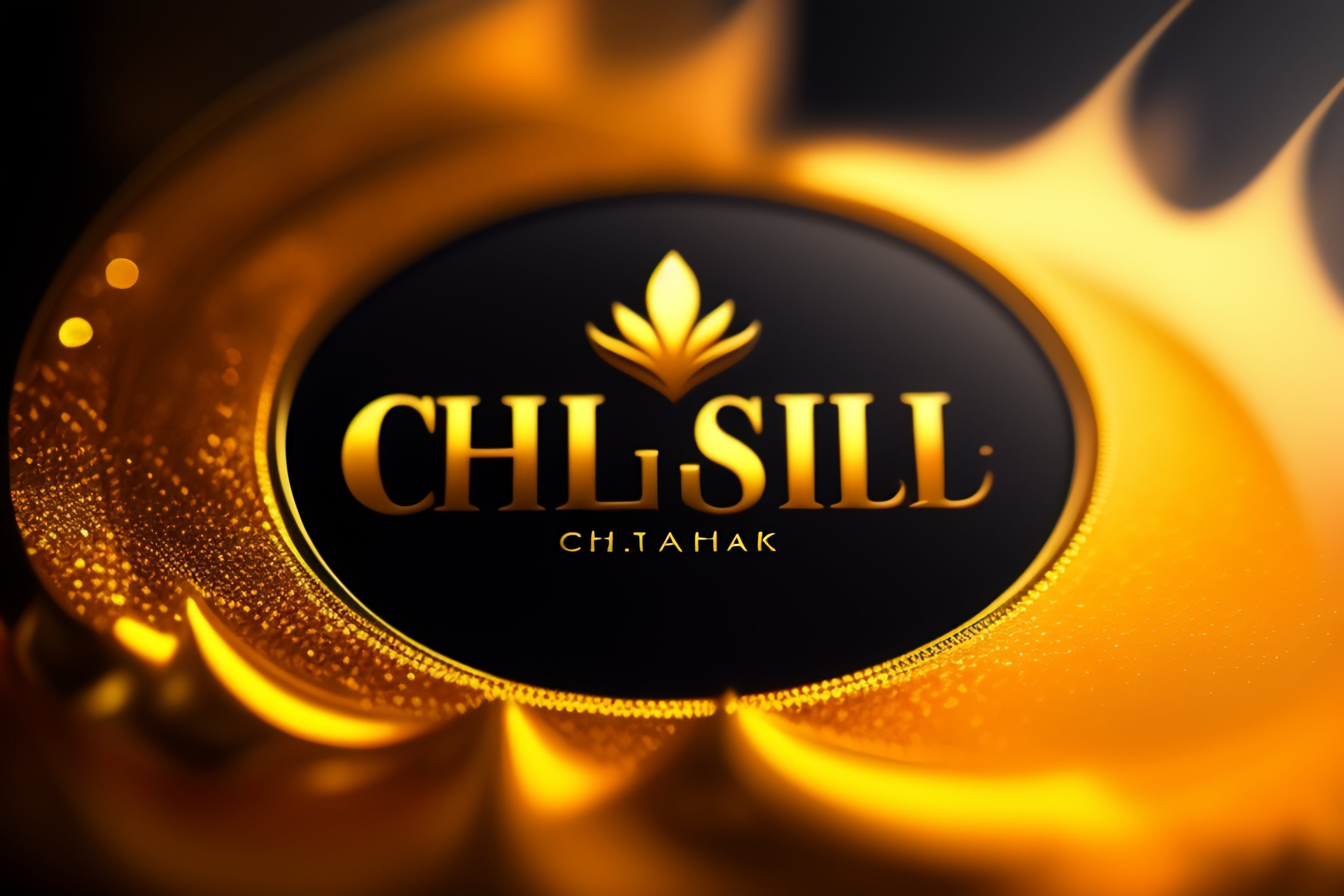 Lexica - Gold smoke,4K, ultra high quality,Christel,logo design.