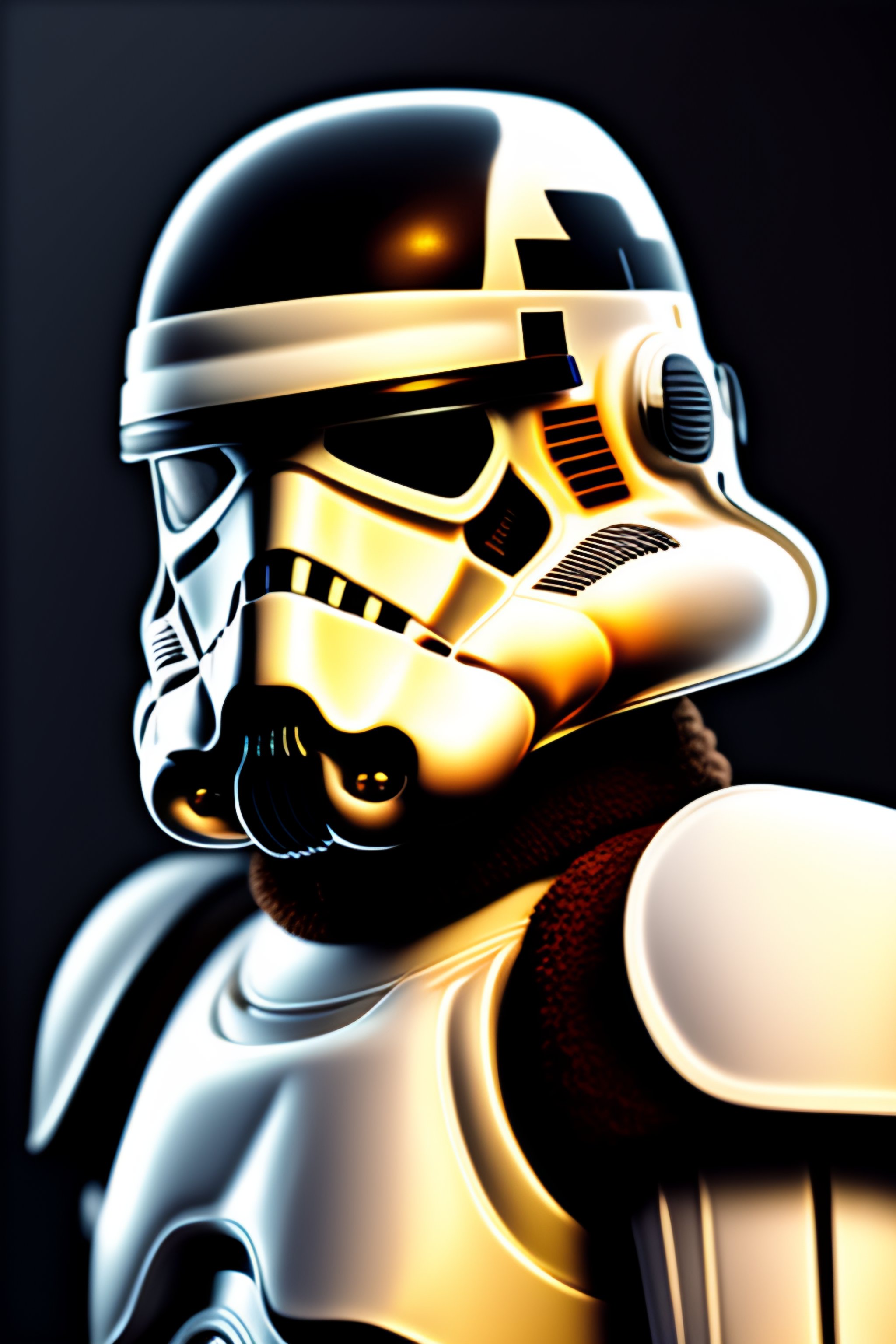 Lexica - Full portrait of a stormtrooper, movie poster style