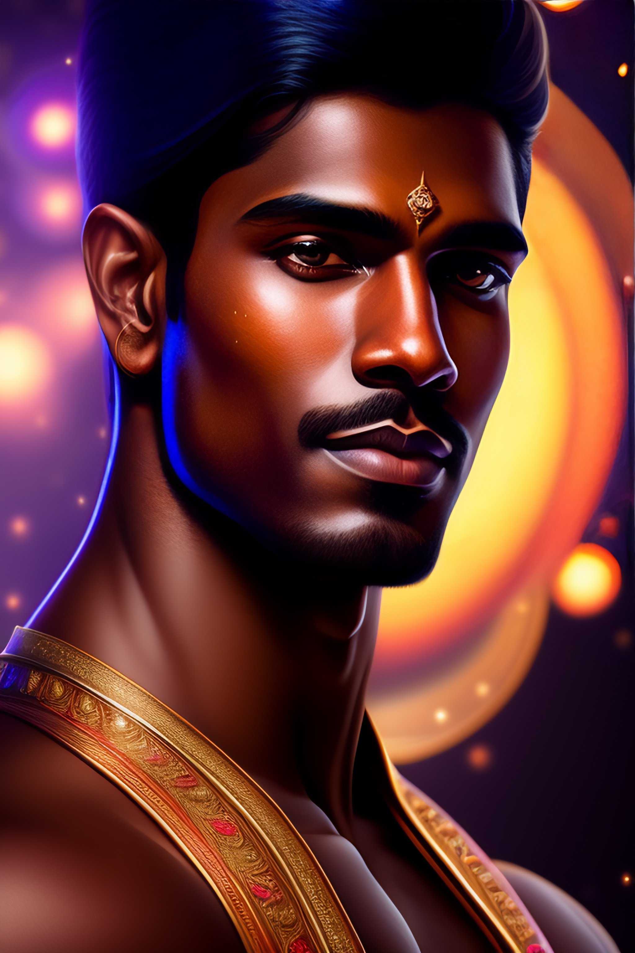 Lexica - Portrait of a Azhwarkadiyan Nambi, fantasy, front light ...