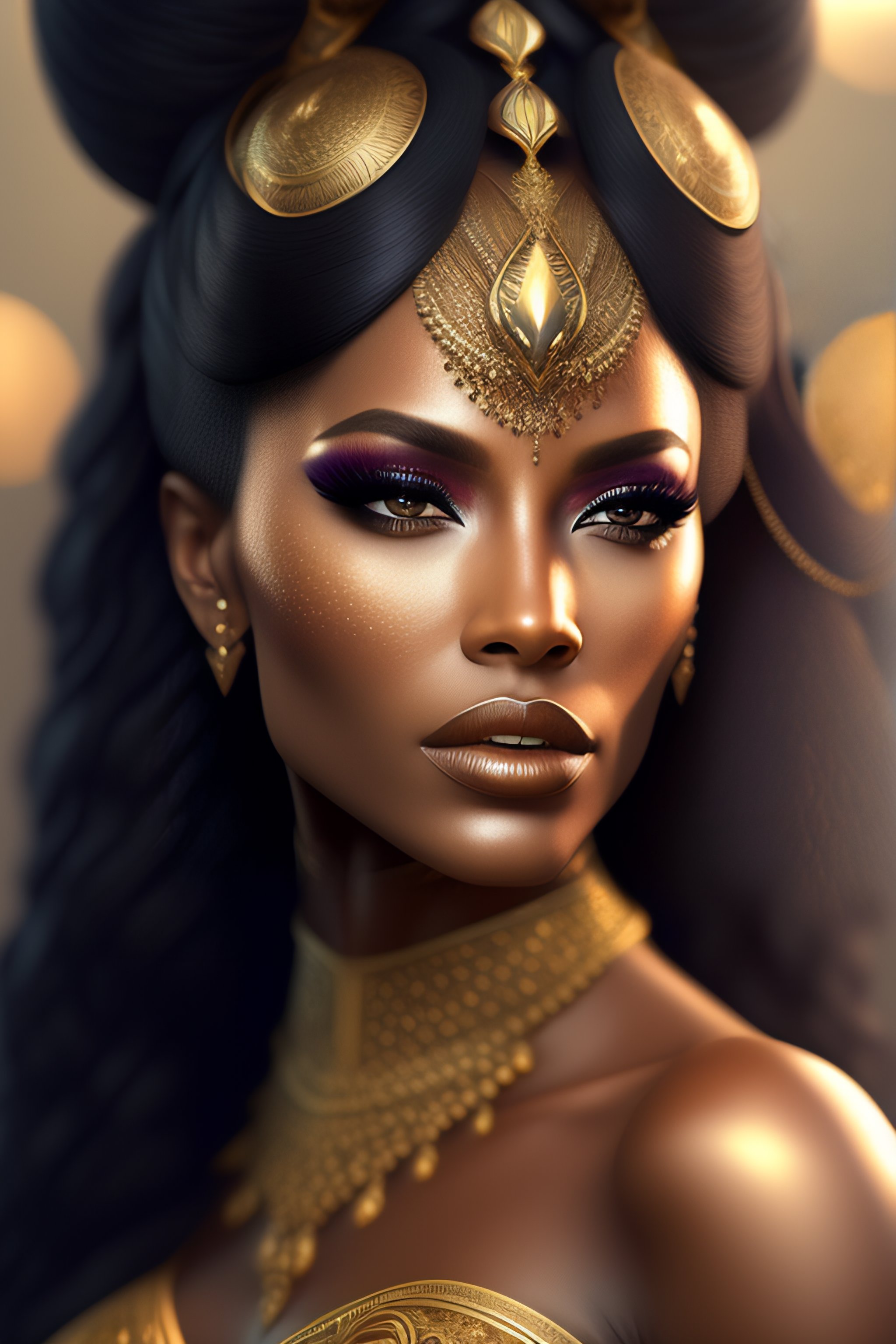 Lexica - Front shot of a queen burning hair, intricate, elegant, highly ...