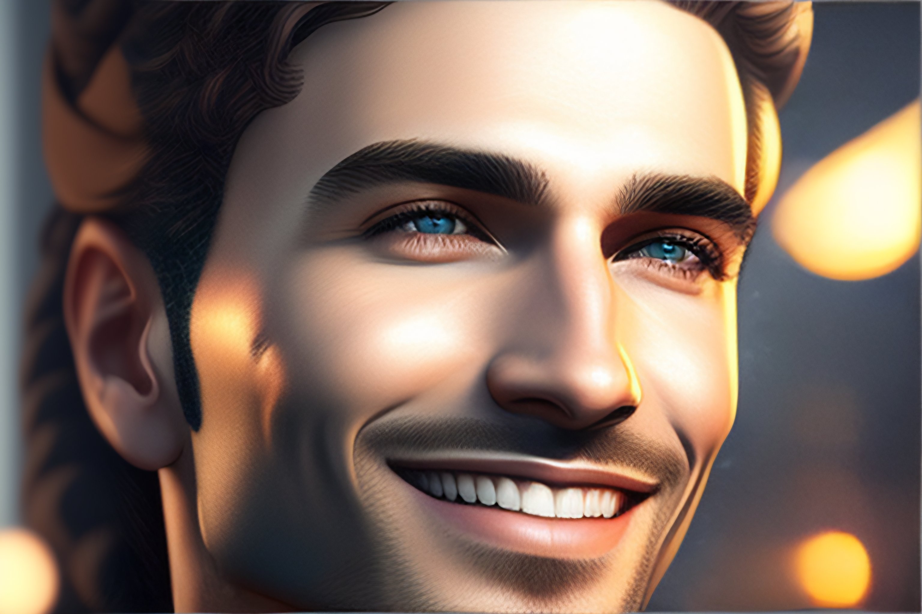 Lexica - White male smiling, 3d render, medium shot, 8k, octane render ...