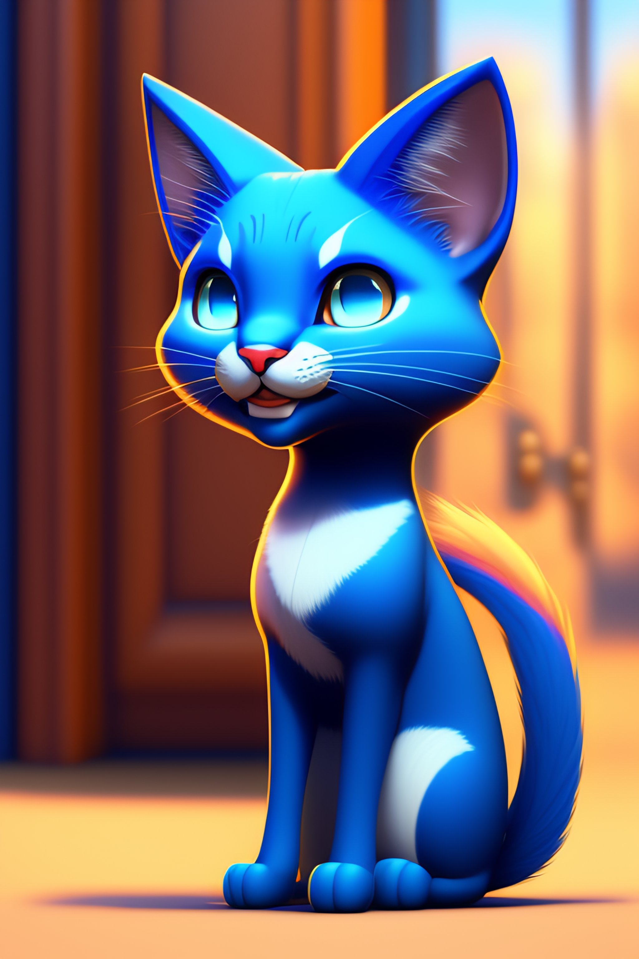 Blue Cat Cartoon Characters