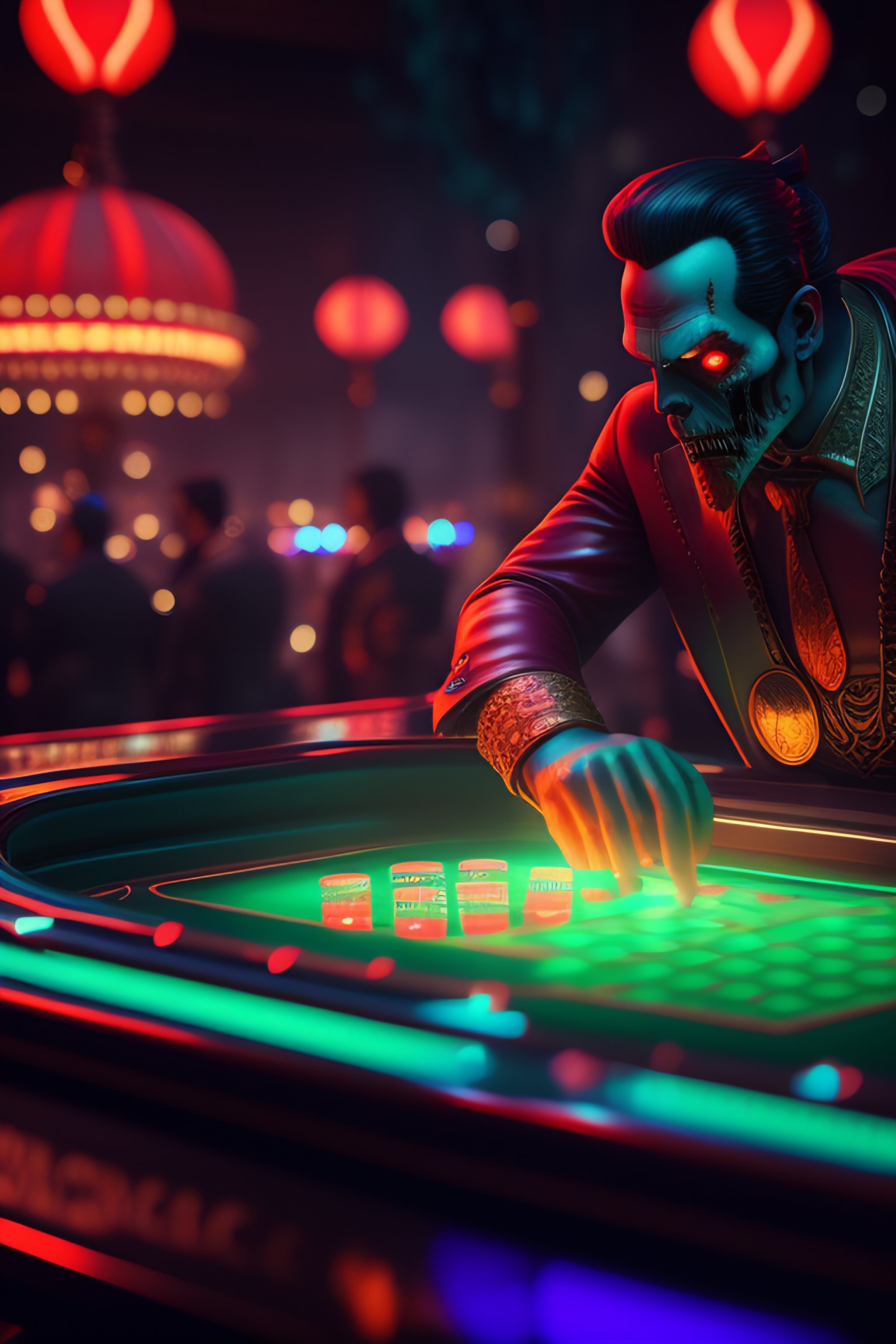 Lexica - Zombie casino intricate abstract. intricate artwork, by tooth ...