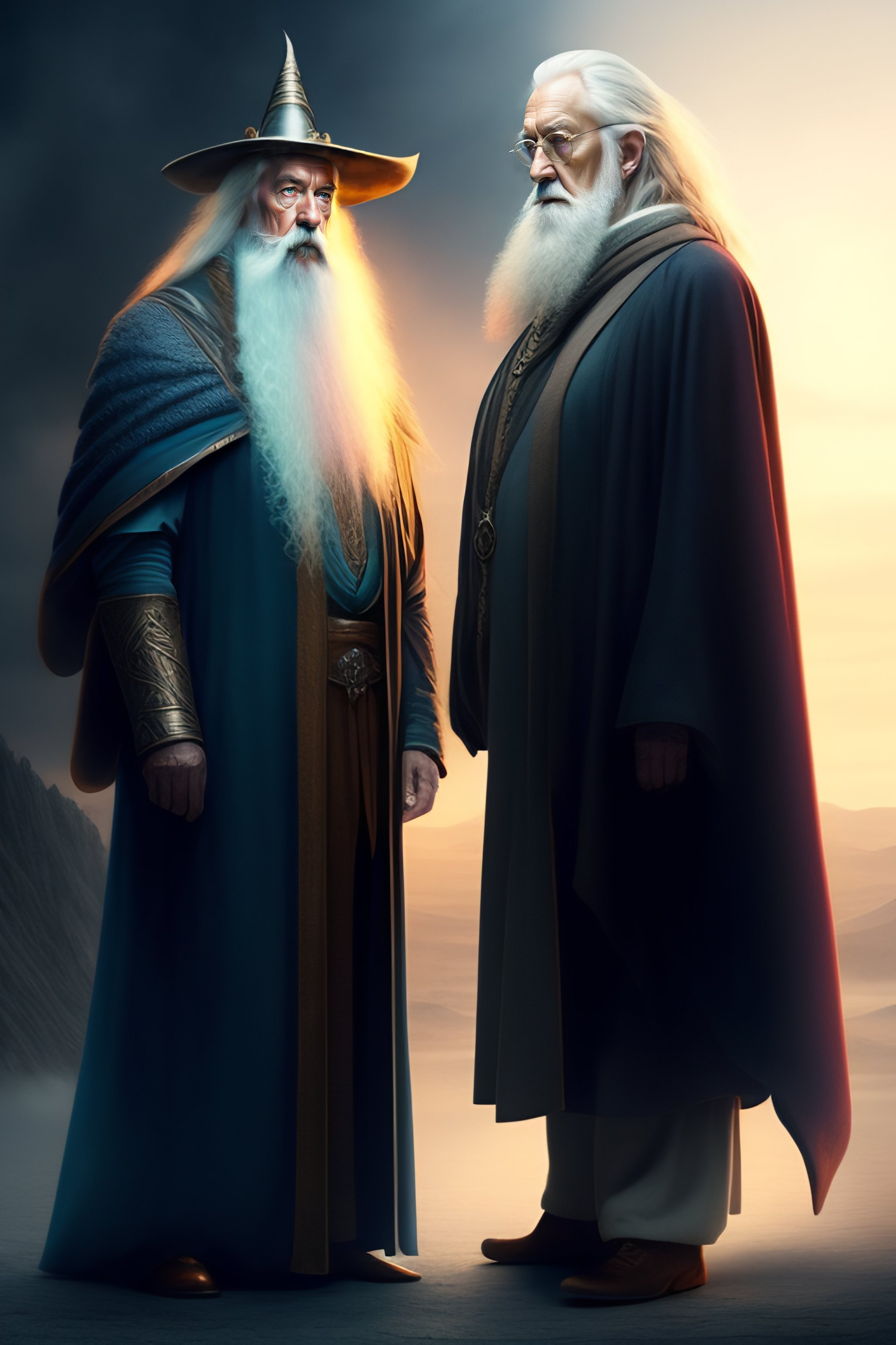 Lexica - Dumbledore and Gandalf standing in front to each other