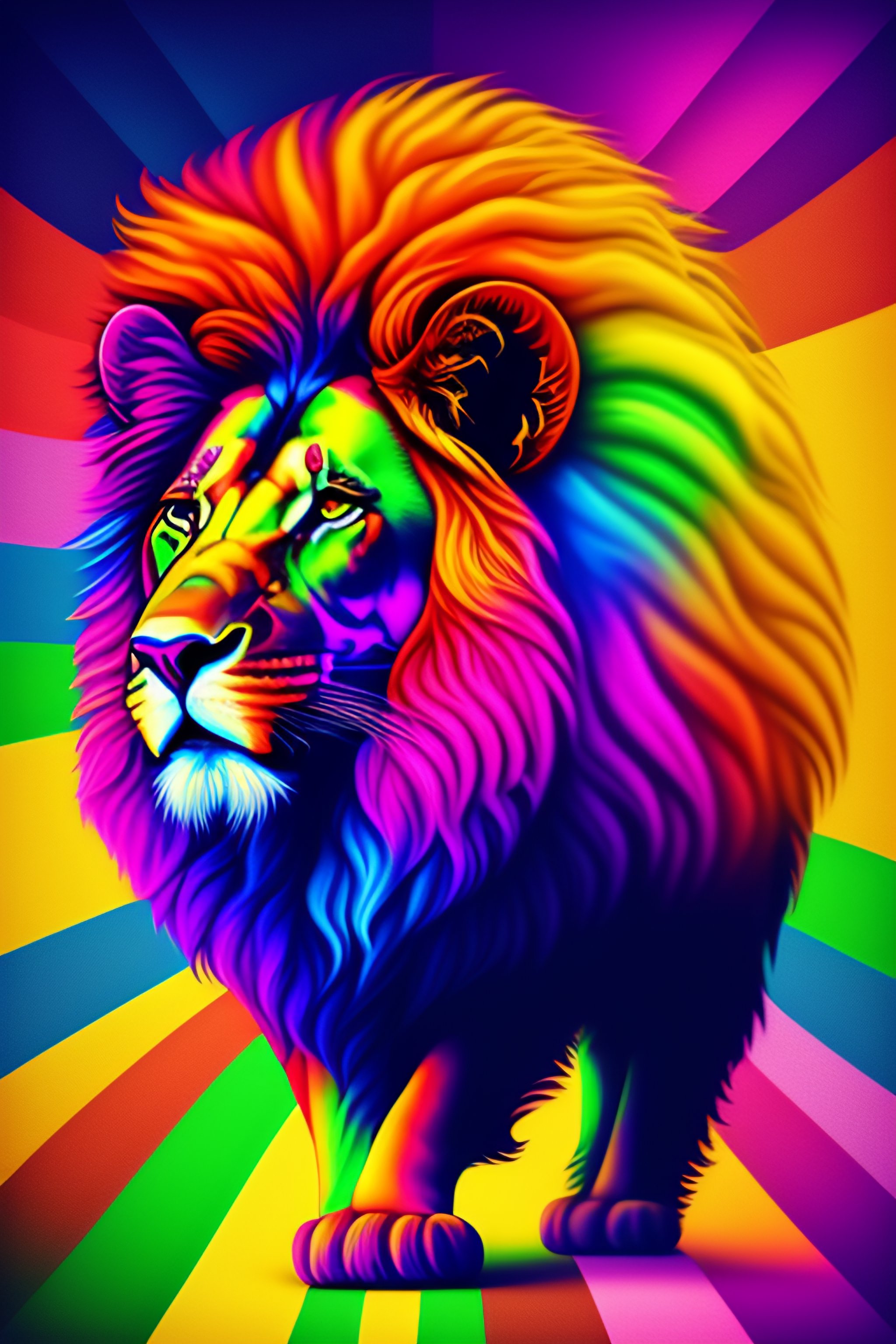 Psychedelic Lion