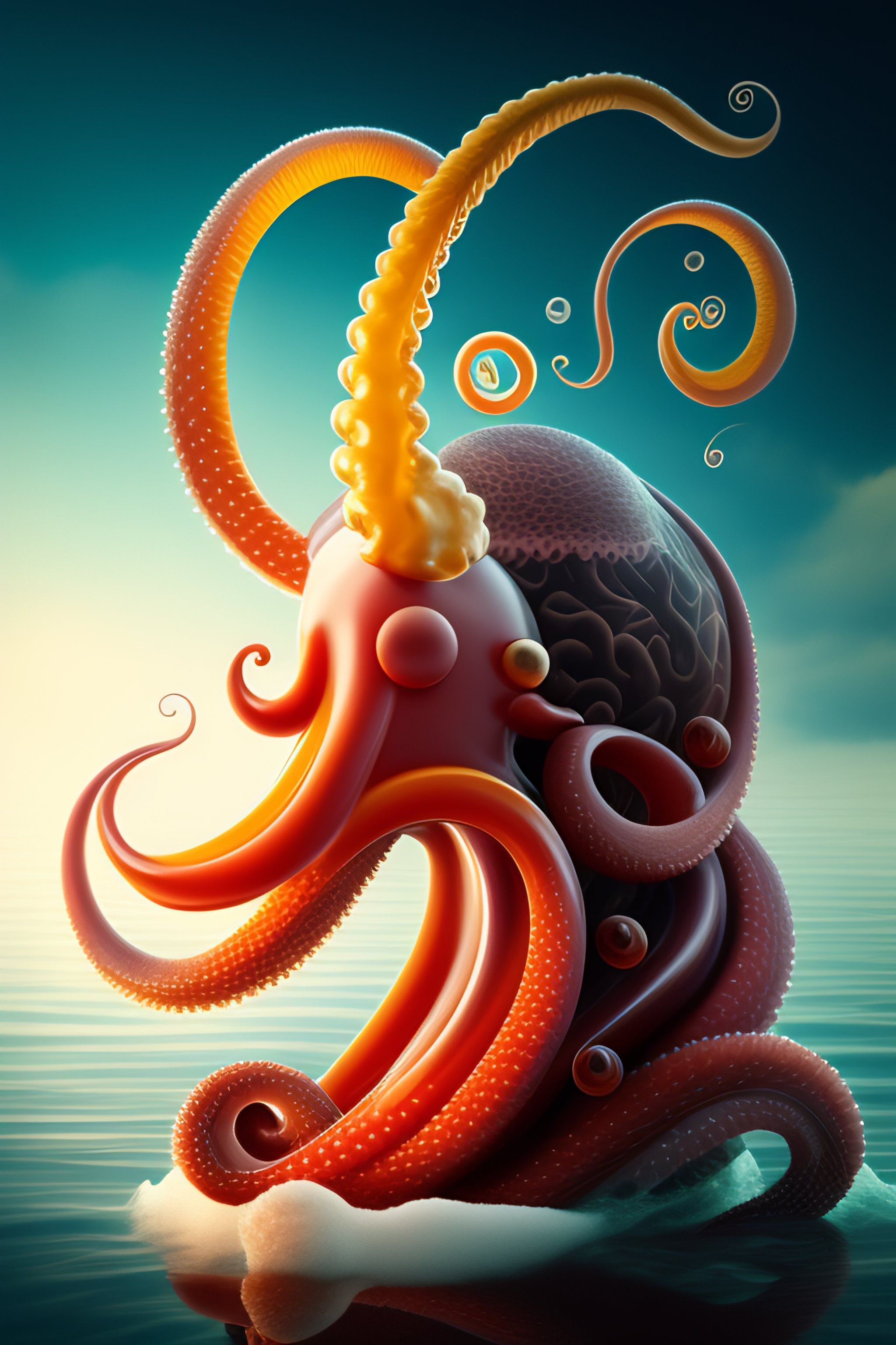 Lexica - Man with tentacles taking an aspirin