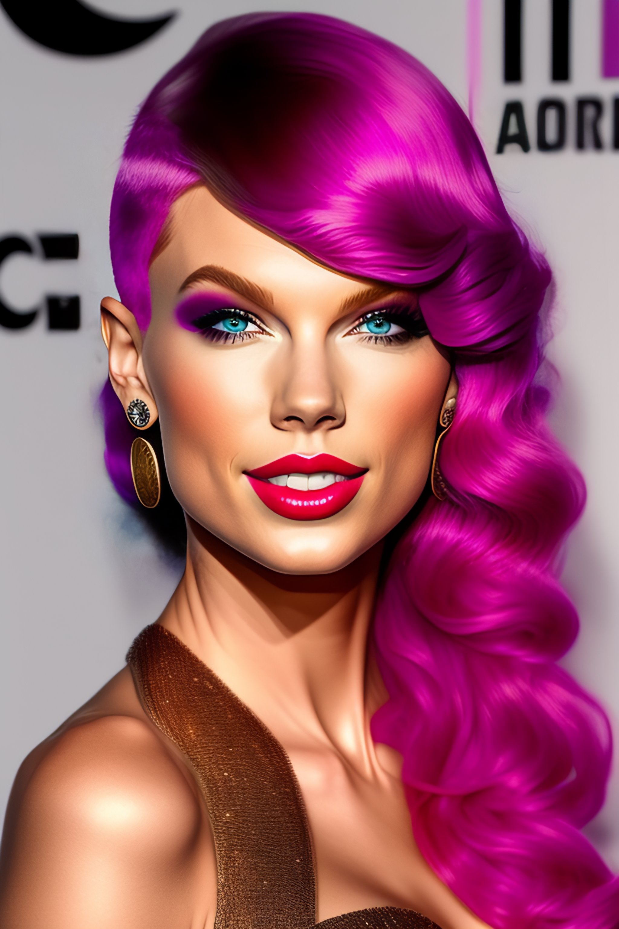 Taylor Swift With Pink Hair