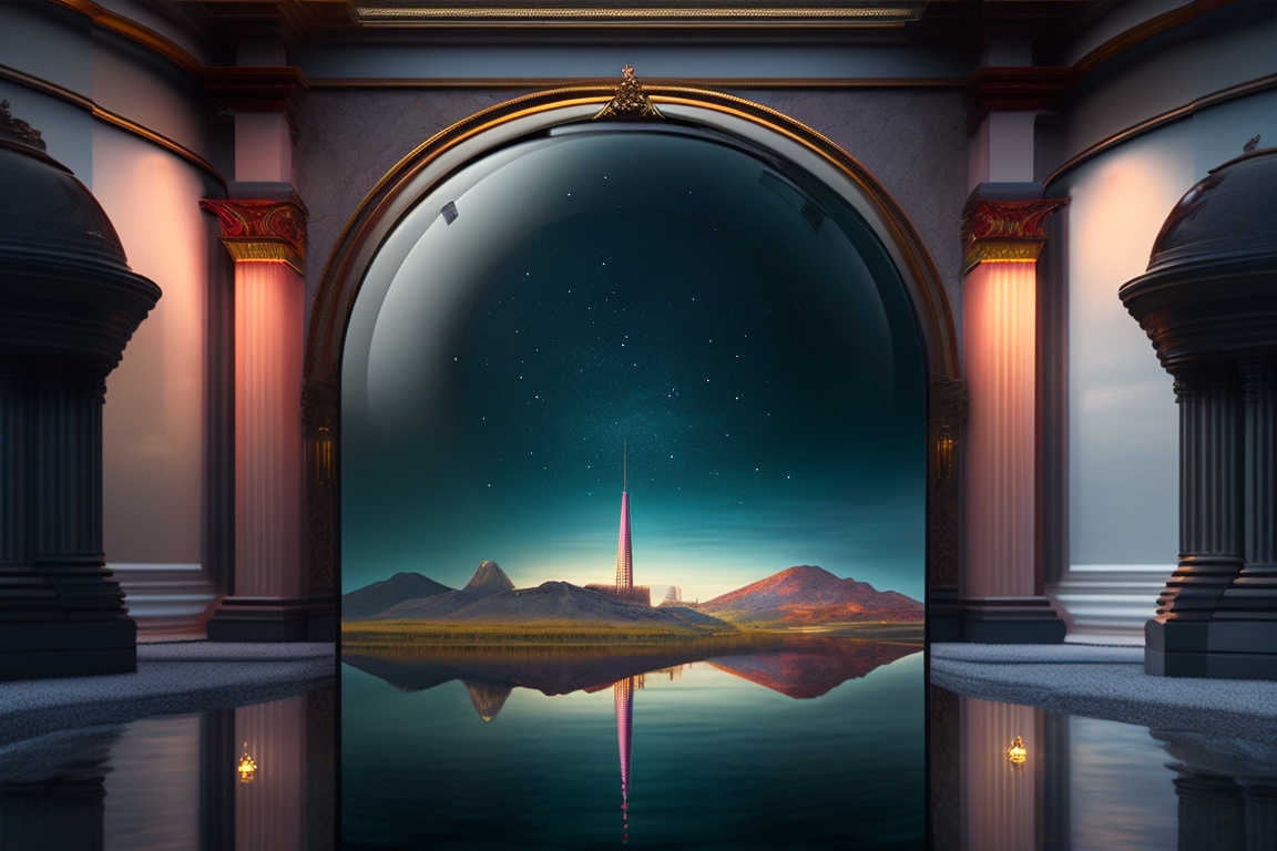 Lexica - Dystopian Reflections" is a thought-provoking digital artwork ...