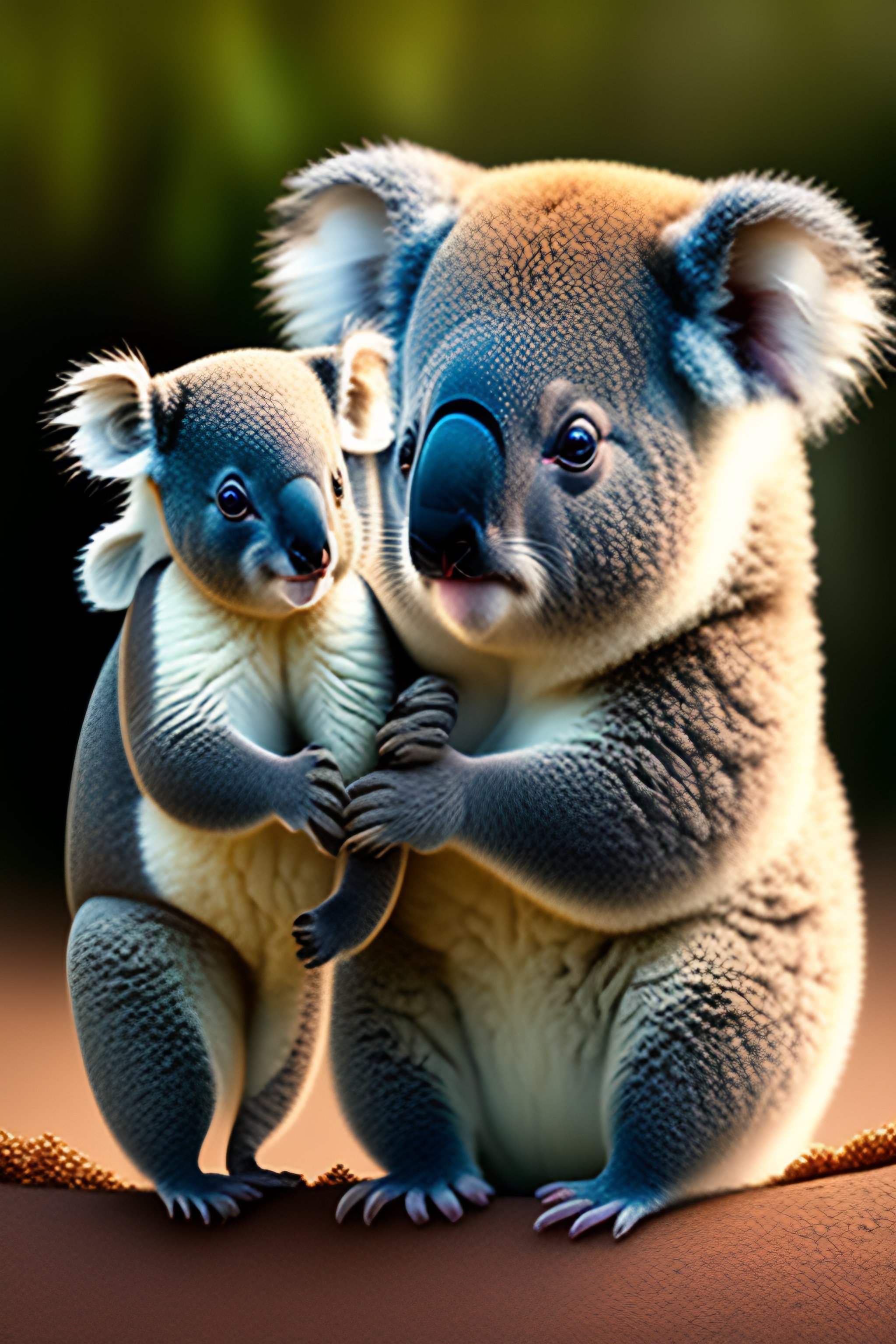 Lexica - Very long and thin onion attacking an old baby koala wearing ...