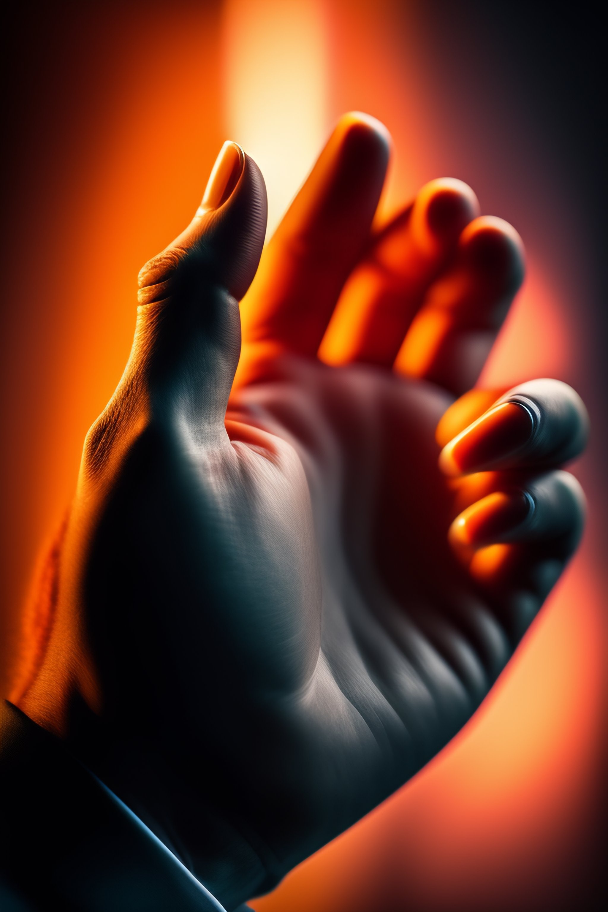 Lexica - Hand floating, sharp, 35 mm, 8k, cinematic lighting, cinematic ...